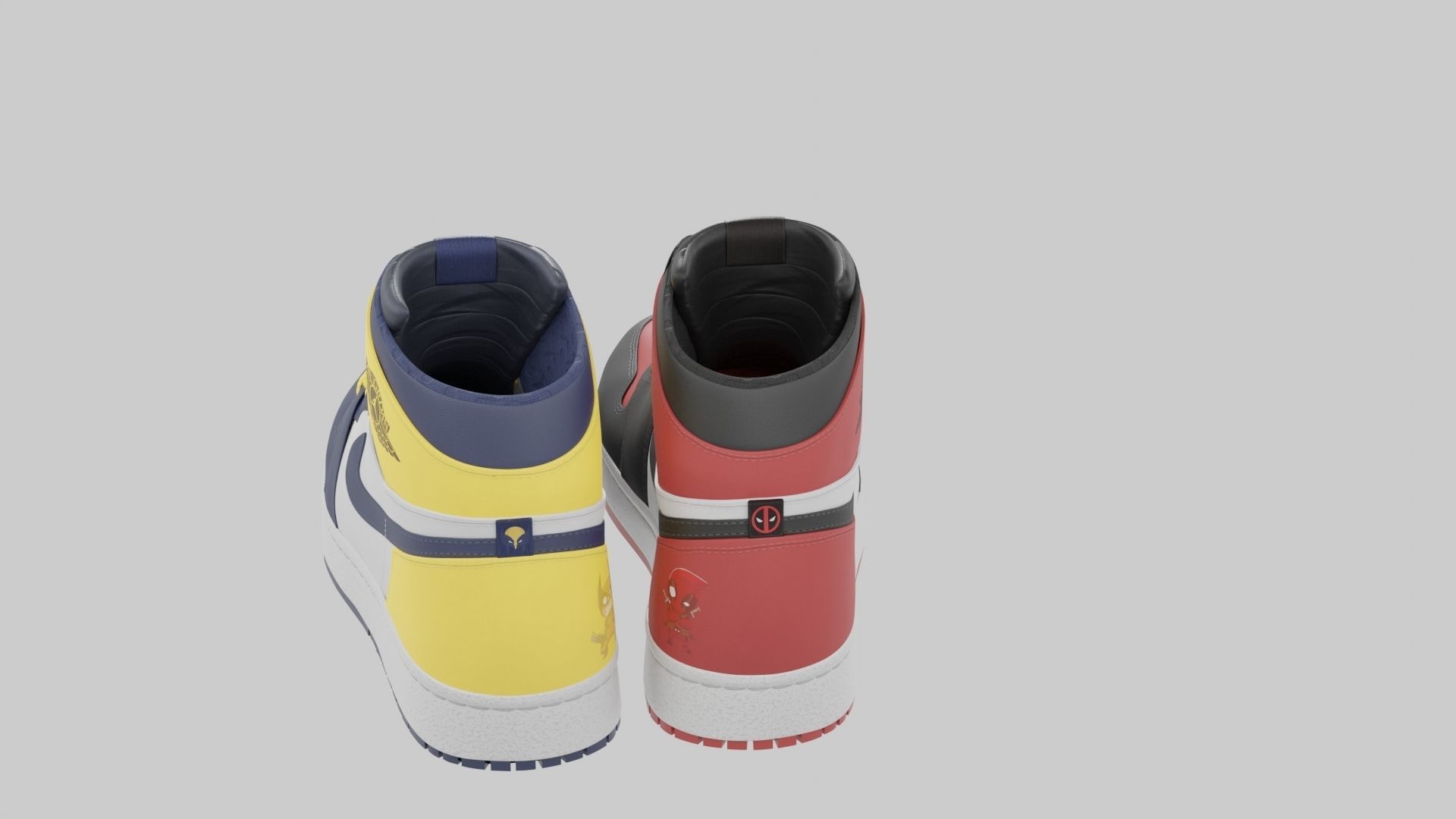 Air Jordan 1 Deadpool vs Wolverine 3D model | CGTrader