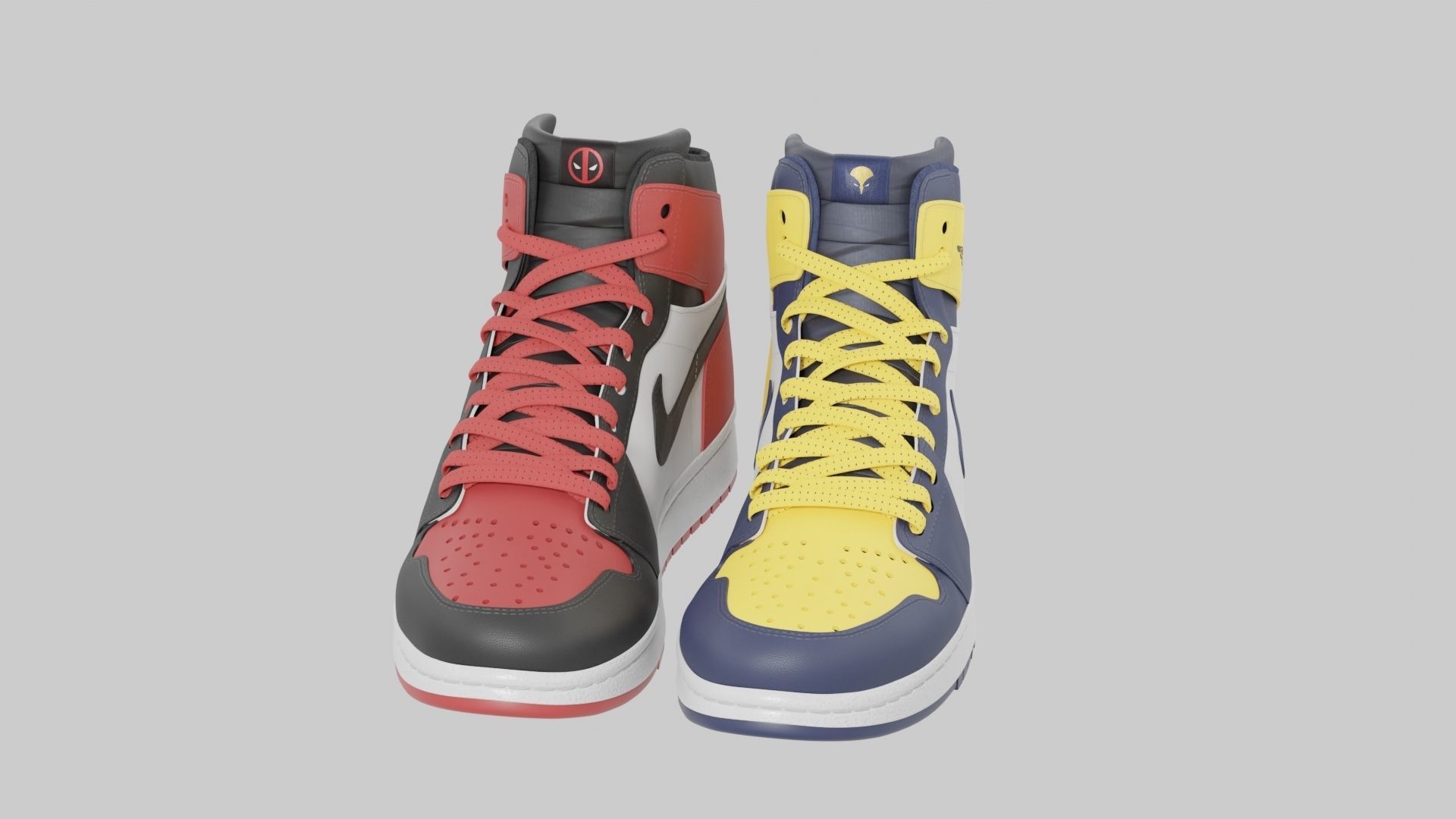 Air Jordan 1 Deadpool vs Wolverine 3D model | CGTrader