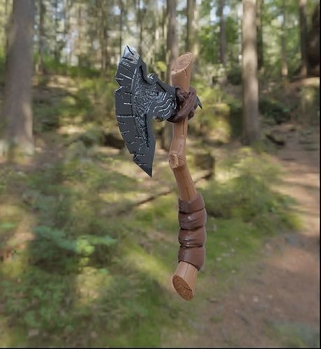 highpoly axes viking axe in woods 3D model | CGTrader