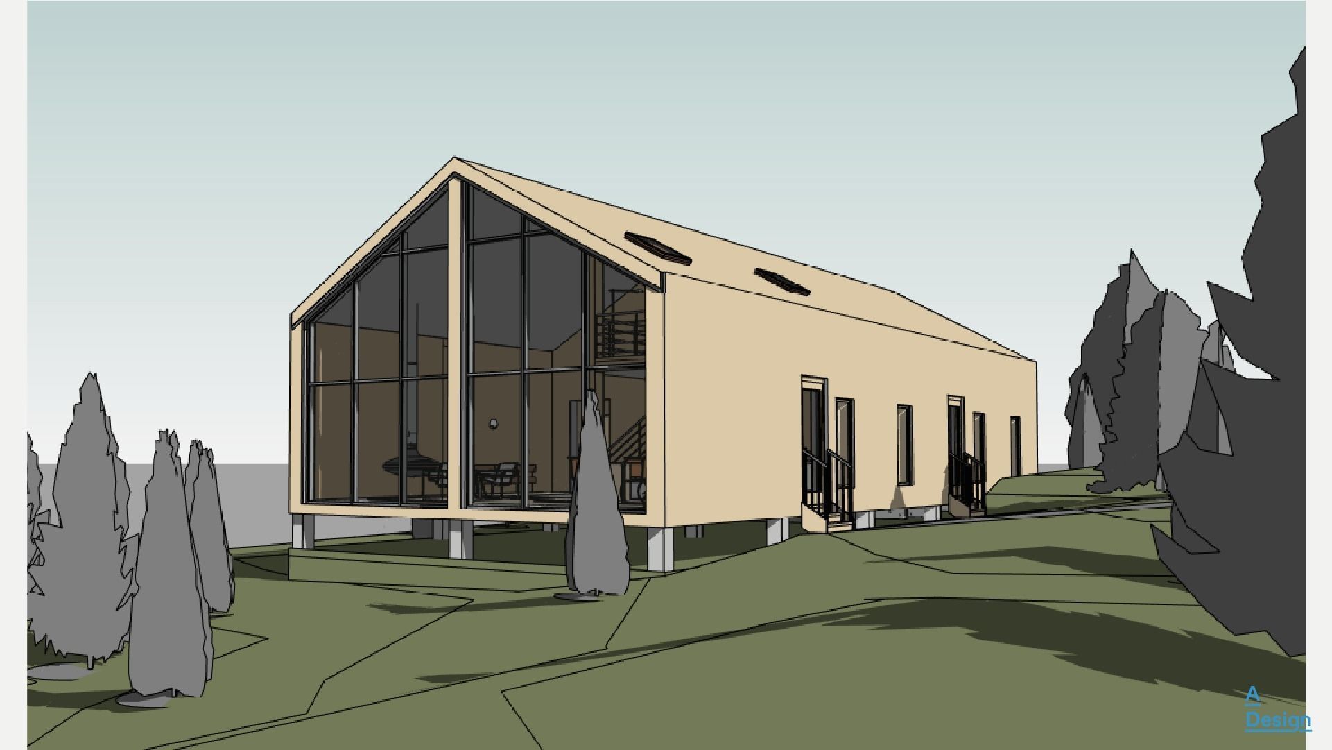 Barn house - Revit 3D model | CGTrader