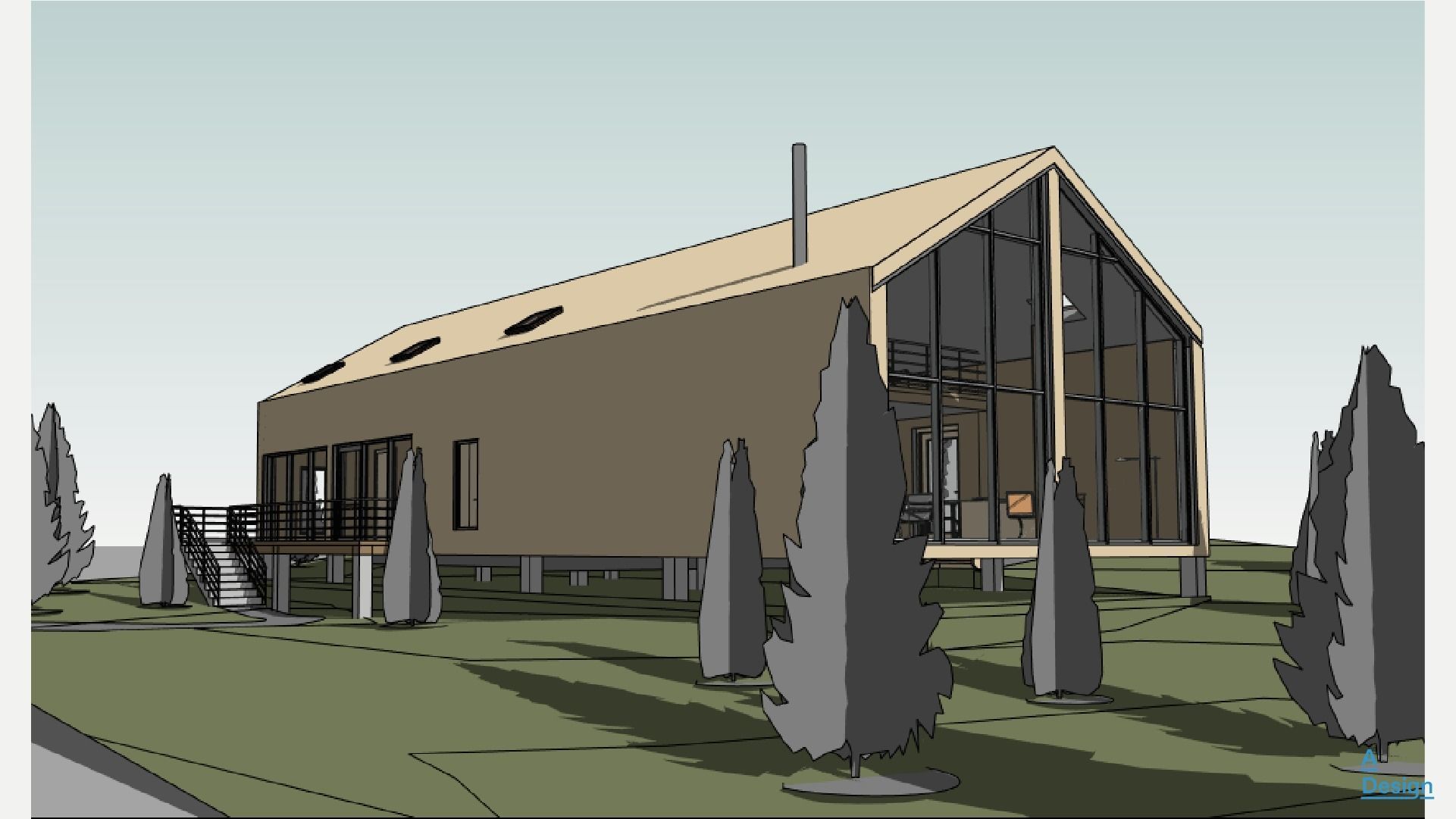 Barn house - Revit 3D model | CGTrader