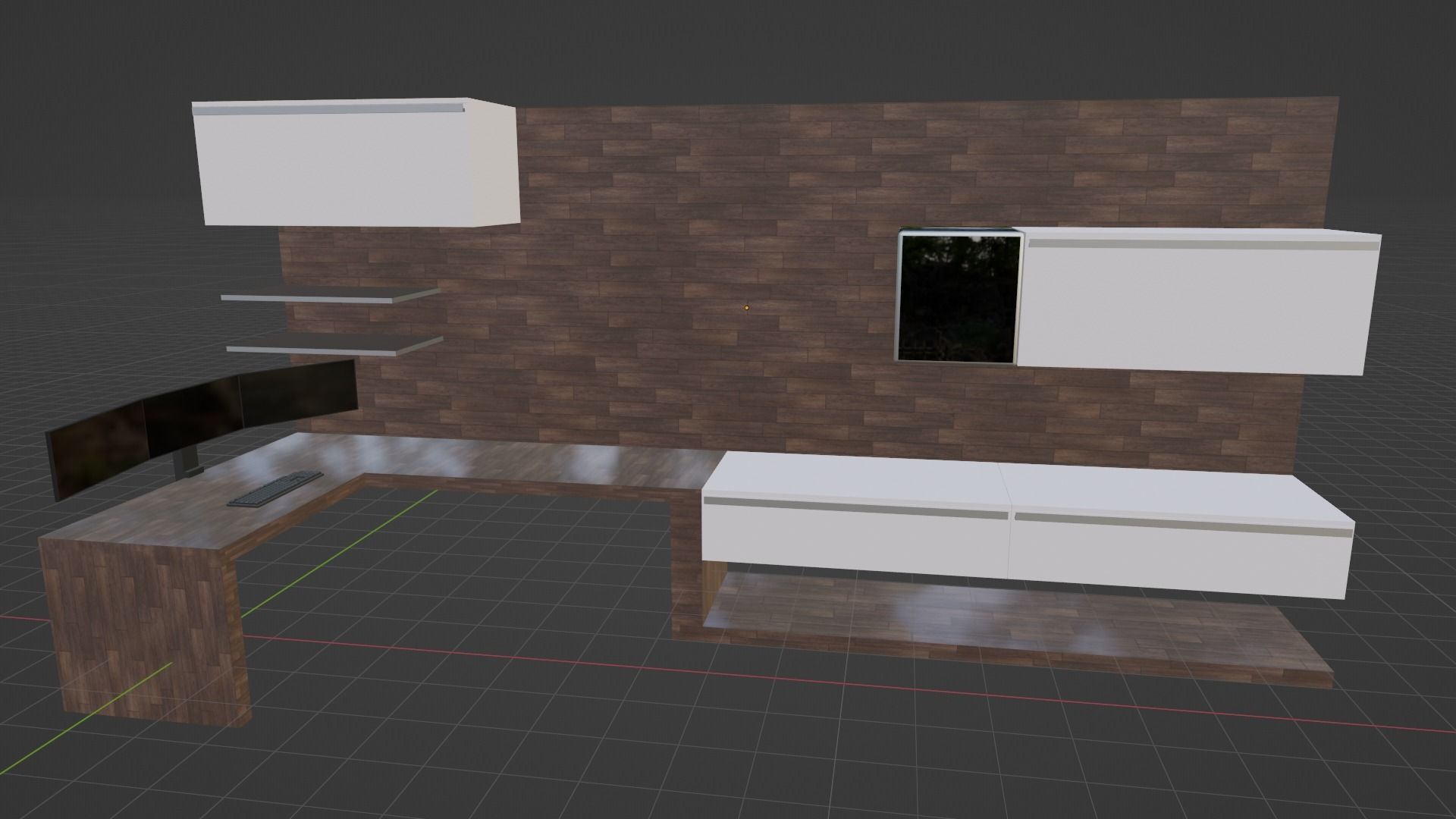 3D model Cozy wooden workspace Low-poly VR / AR / low-poly | CGTrader