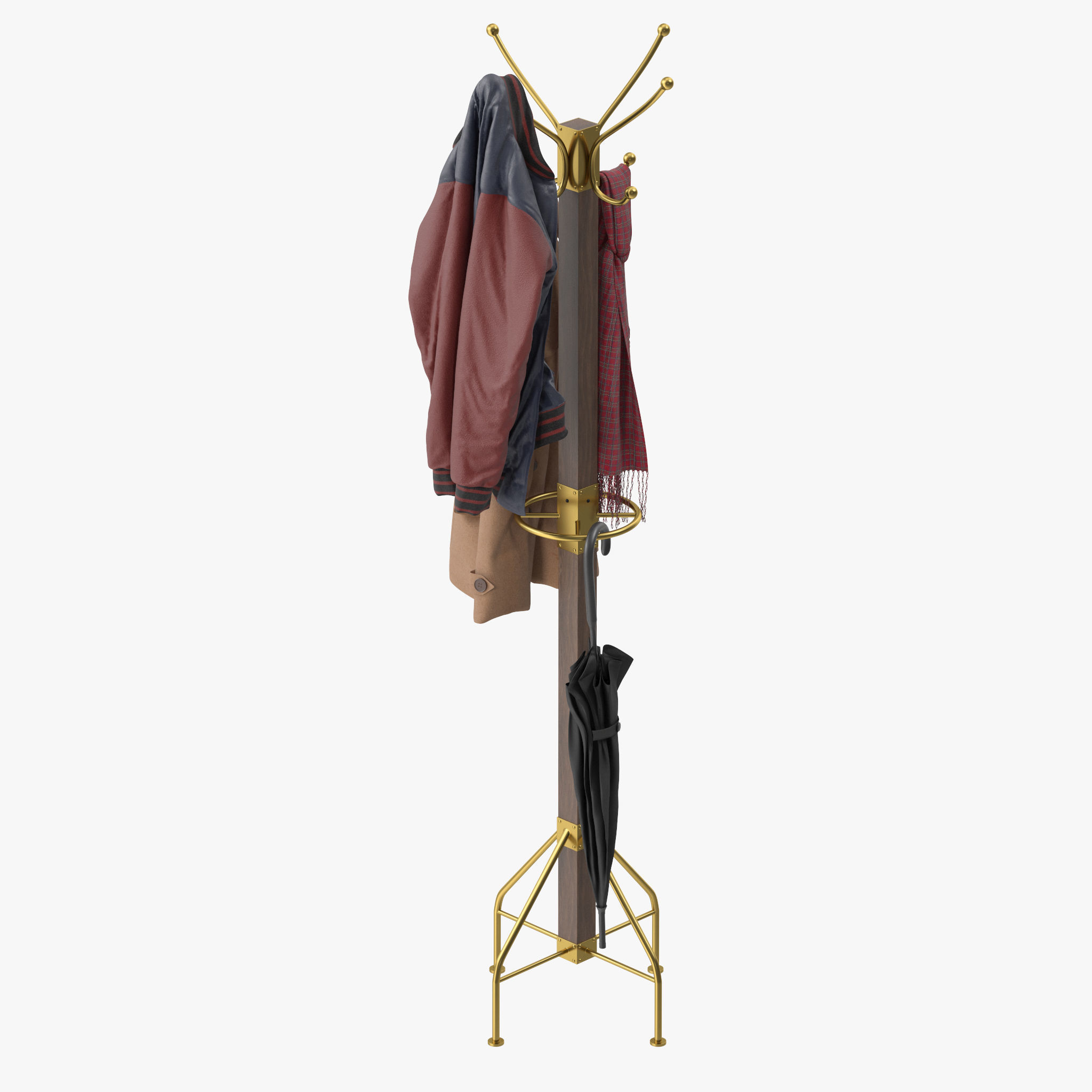 Butler Specialty Logan Square Coat Rack 3D model | CGTrader
