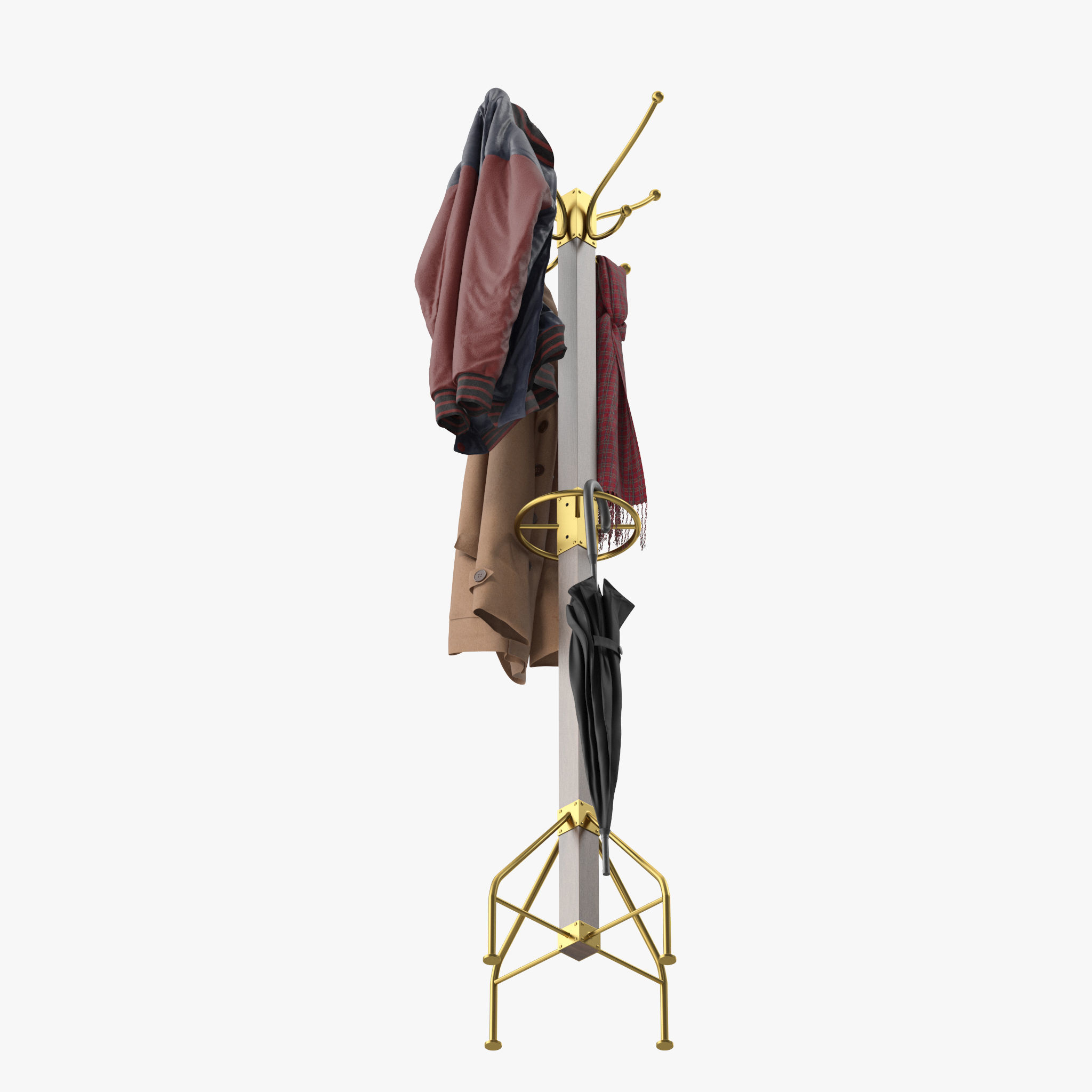 Butler Specialty Logan Square Coat Rack 3D model | CGTrader