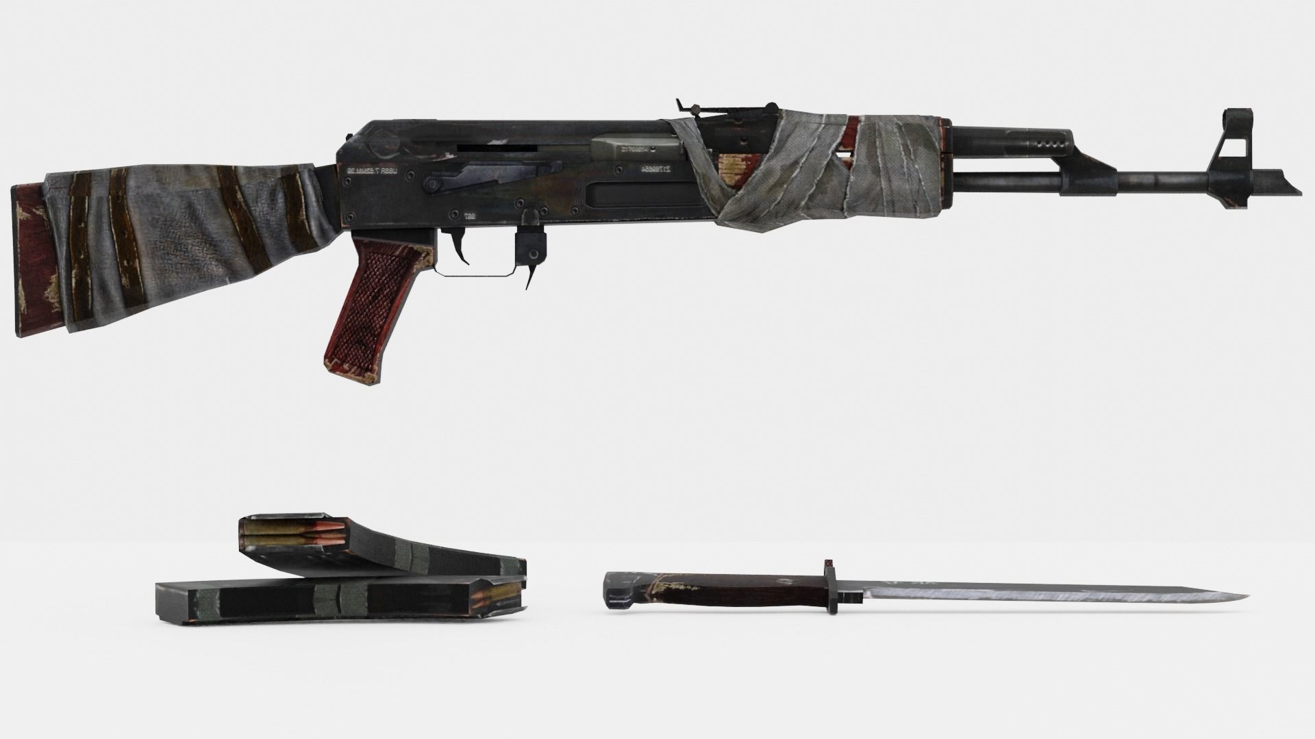 3D model akm riffle VR / AR / low-poly | CGTrader