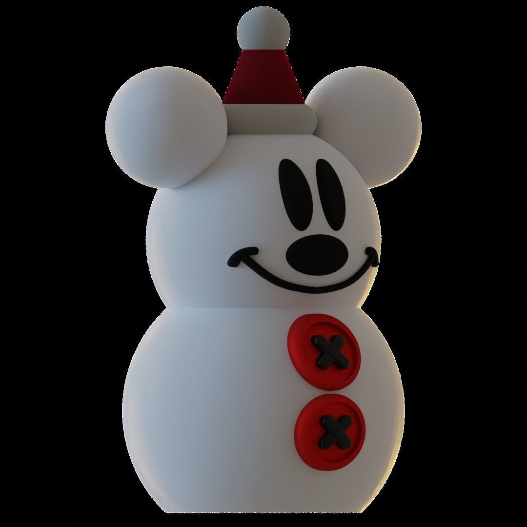 Mickey Mouse Snowman 3D model 3D printable | CGTrader