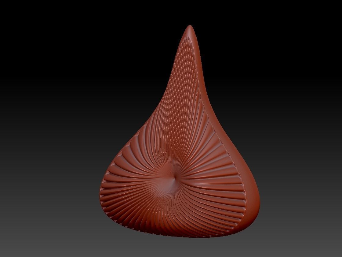 PYRAMID STRIPED SWIRL BENDY SHAPE 3D model 3D printable | CGTrader