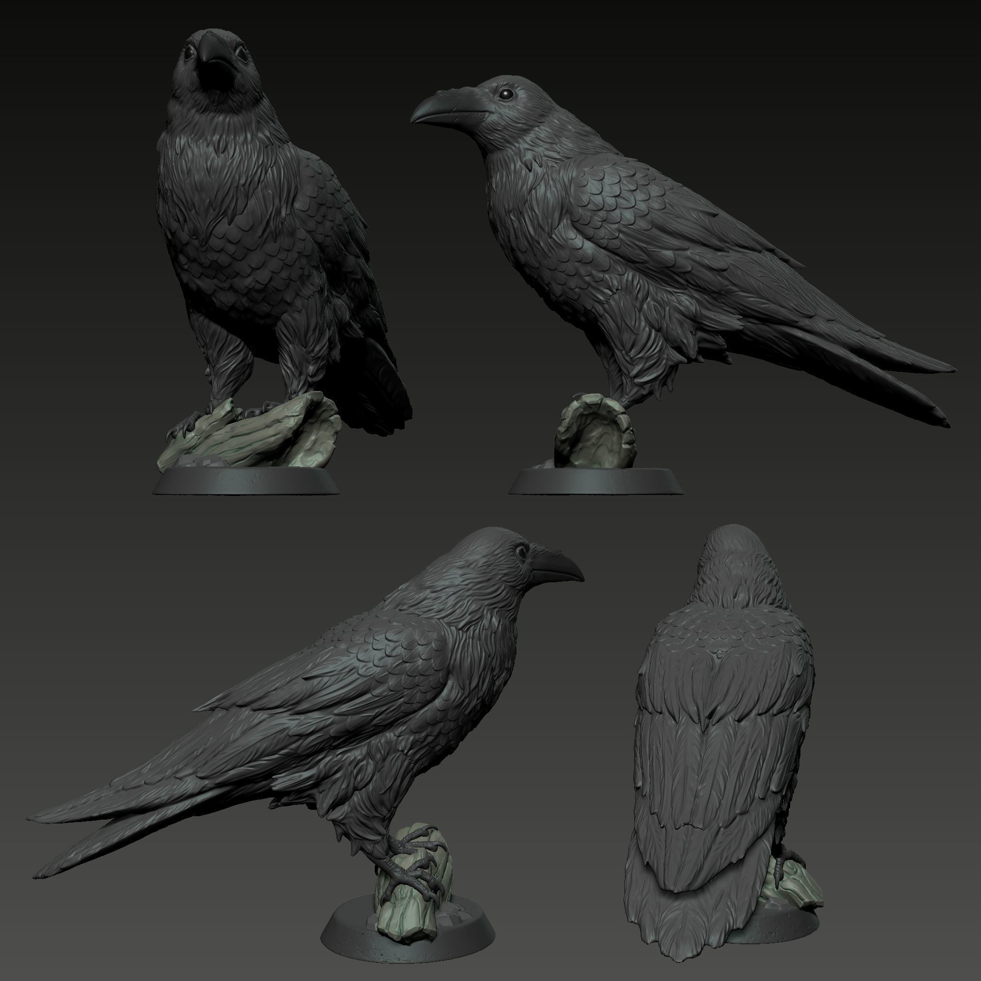 Raven 3D model 3D printable | CGTrader