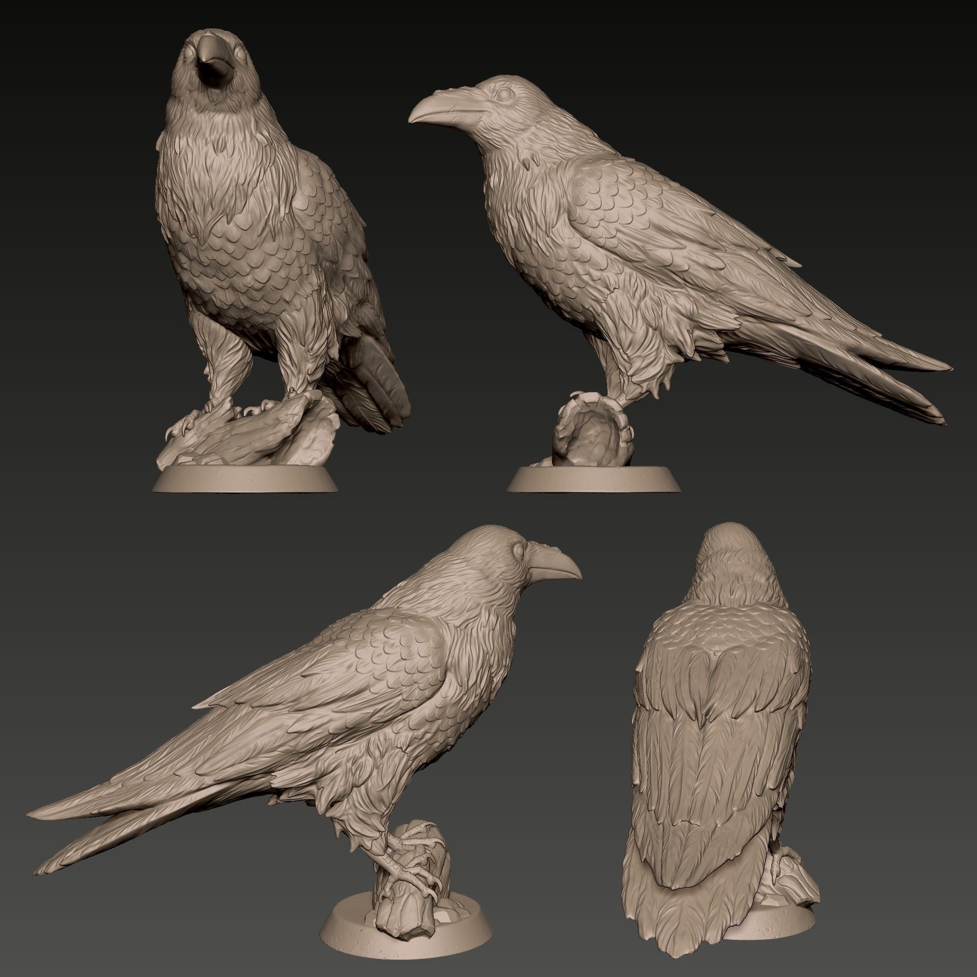 Raven 3D model 3D printable | CGTrader