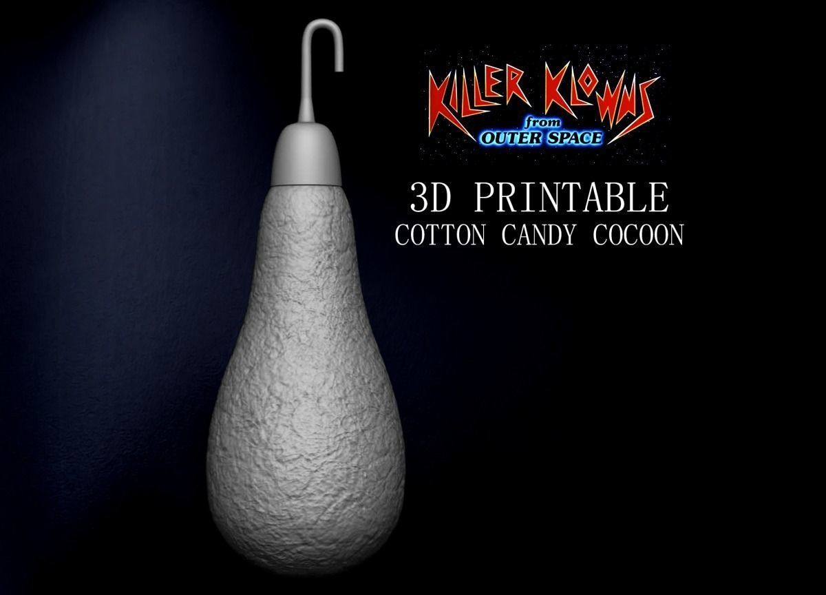3D PRINTABLE COTTON CANDY COCOON CLOSED VERSION - KILLER KLOWNS 3D ...