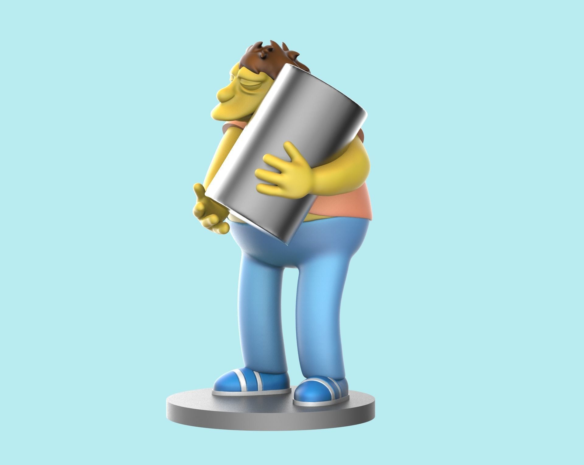 Barney The Simpsons Beer Stand 3D model 3D printable | CGTrader