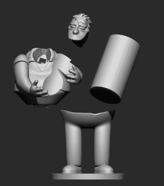 Barney The Simpsons Beer Stand 3D model 3D printable | CGTrader