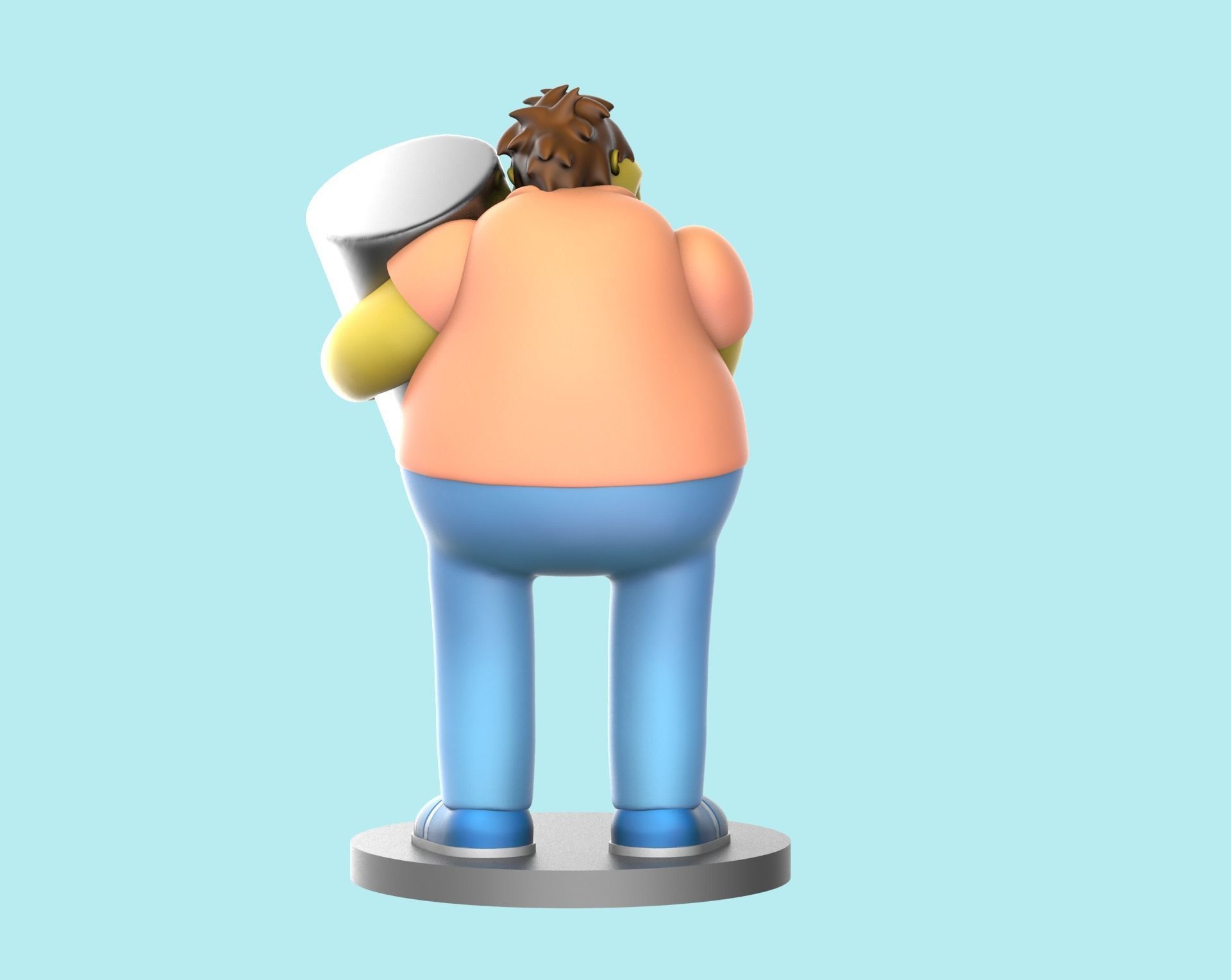 Barney The Simpsons Beer Stand 3D model 3D printable | CGTrader