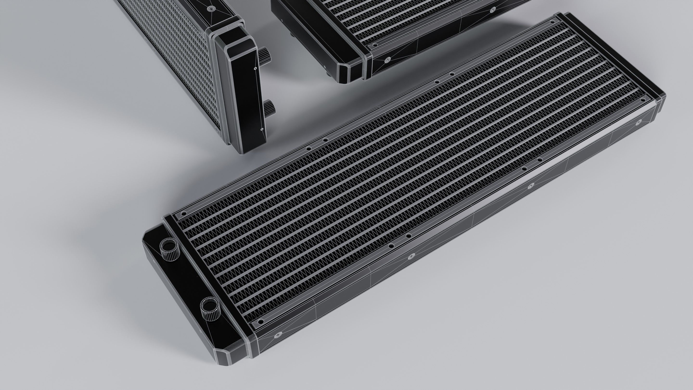 Water cooling radiator - 360 mm 3D model | CGTrader