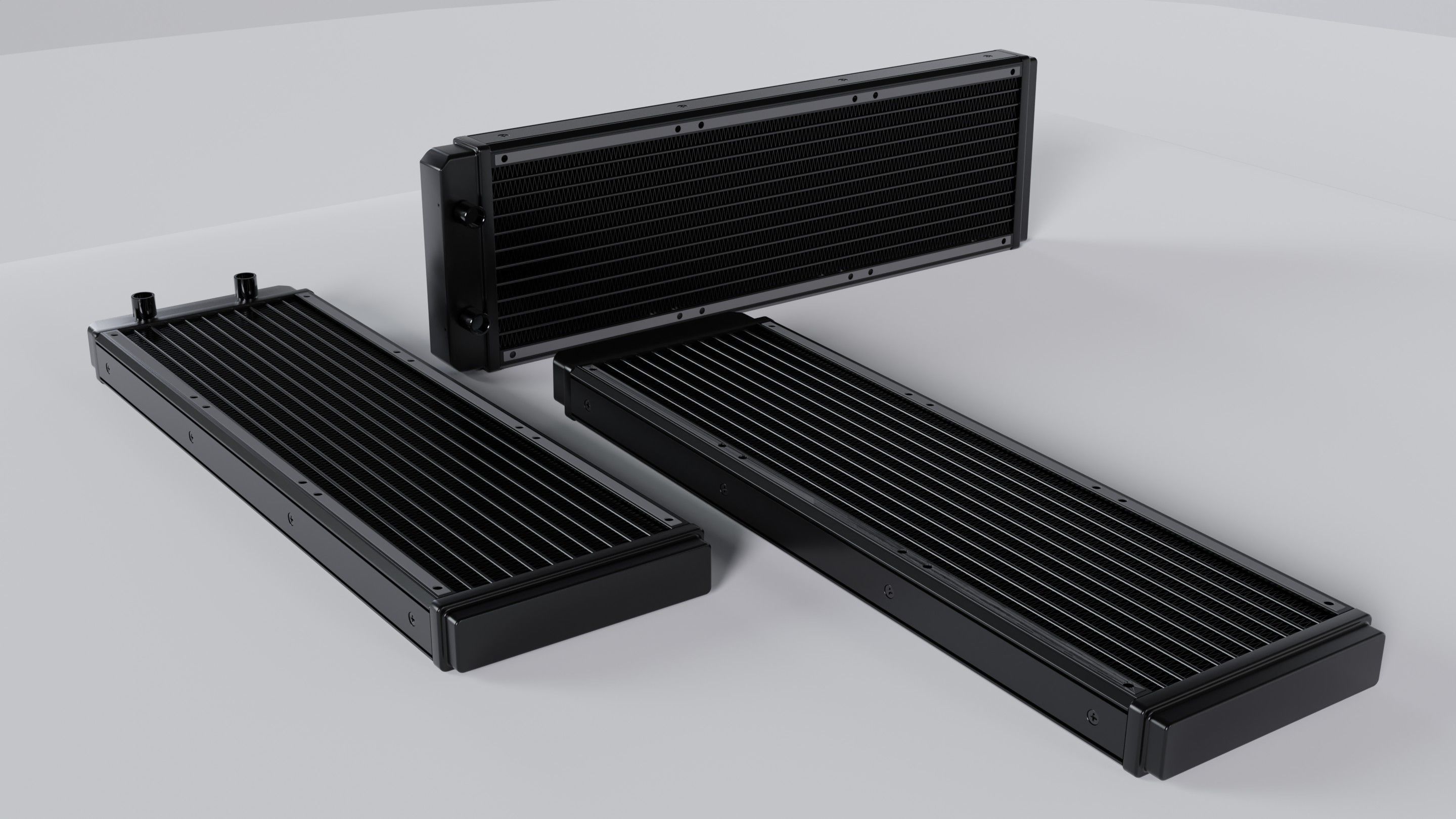Water cooling radiator - 360 mm 3D model | CGTrader