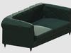 Green capitone basic sofa 3D model | CGTrader