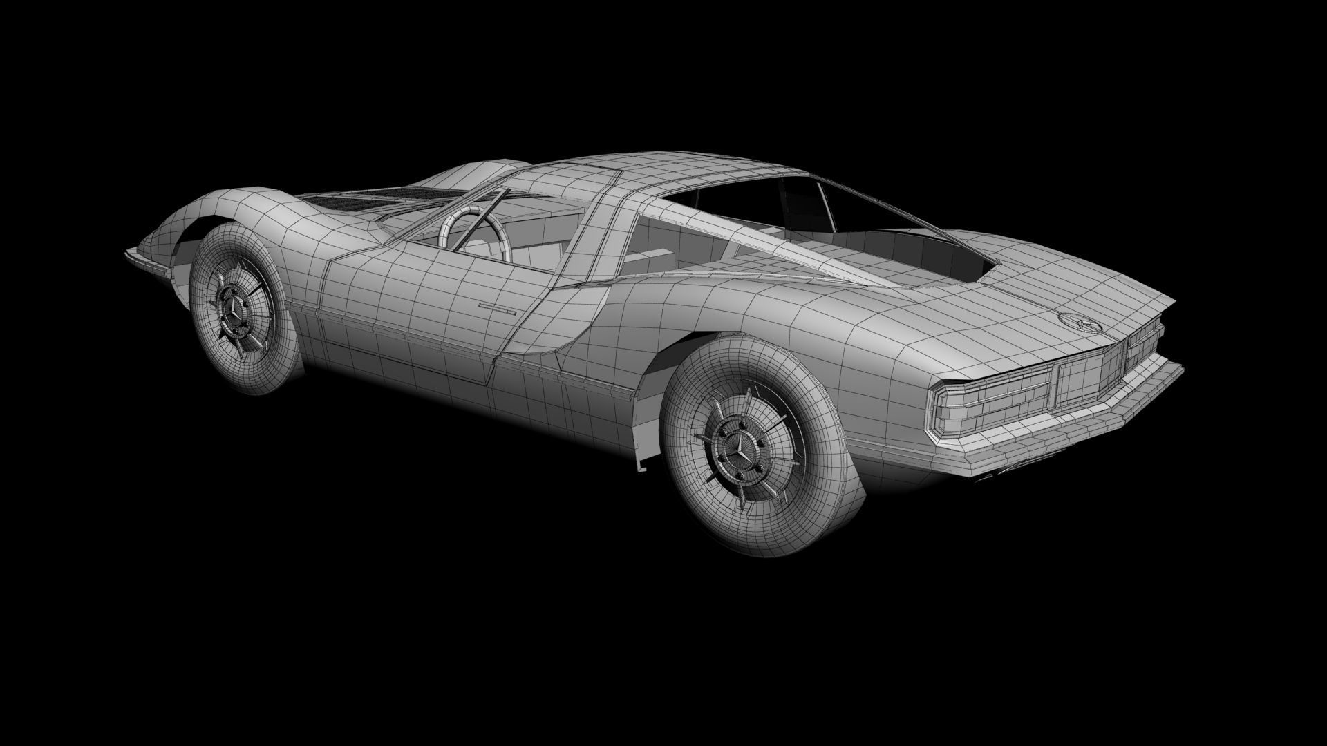 Mercedes-Benz C111 2 Bruno Sacco Concept 3D model | CGTrader