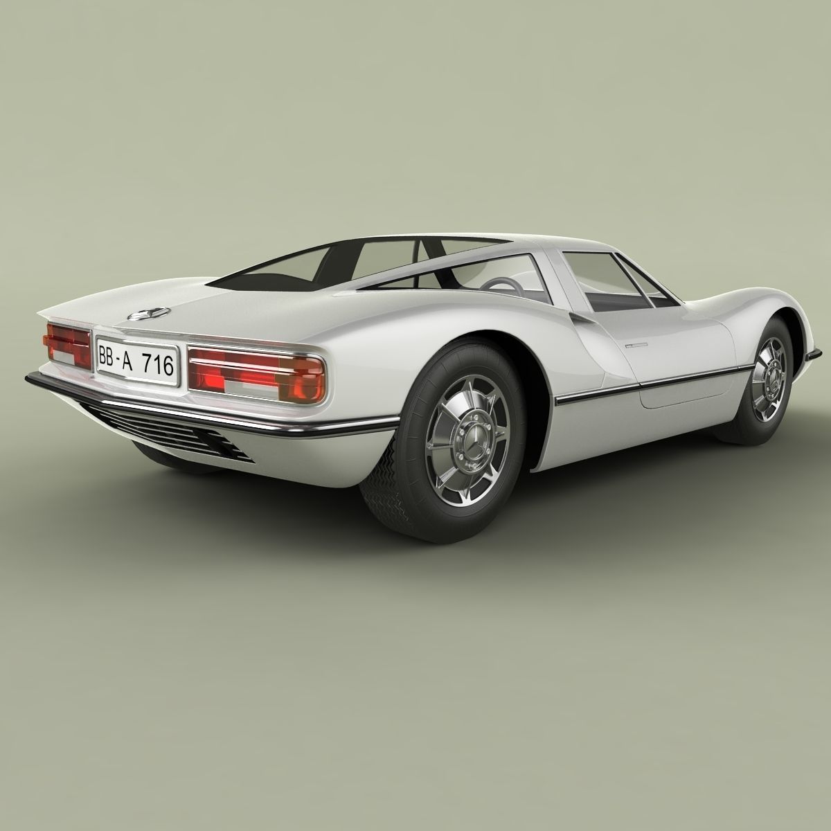 Mercedes-Benz C111 2 Bruno Sacco Concept 3D model | CGTrader