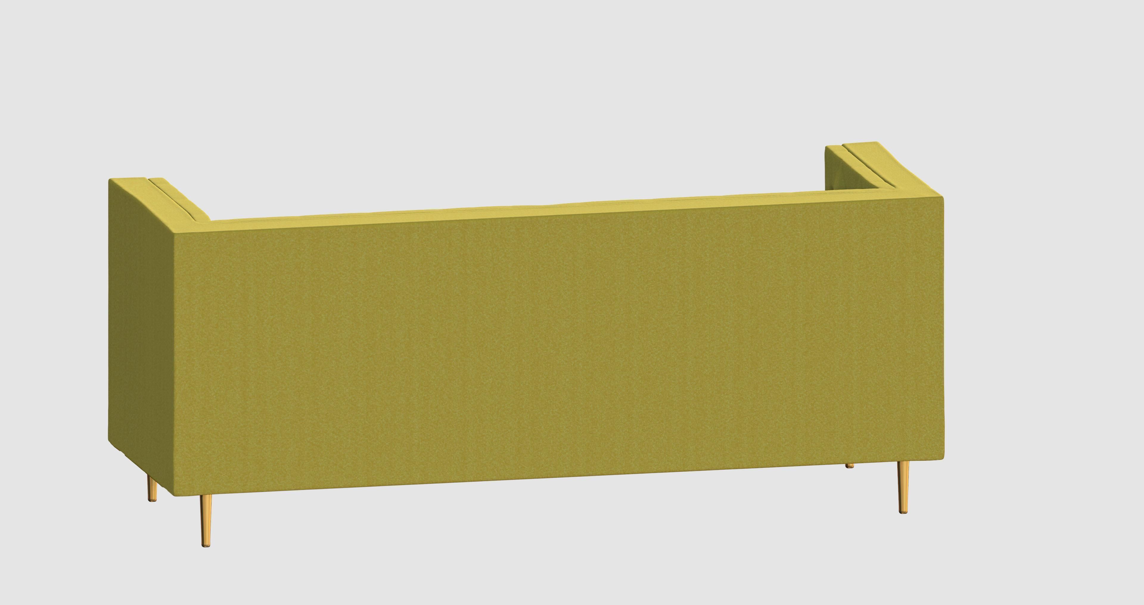 Yellow corner capitone sofa 3D model | CGTrader