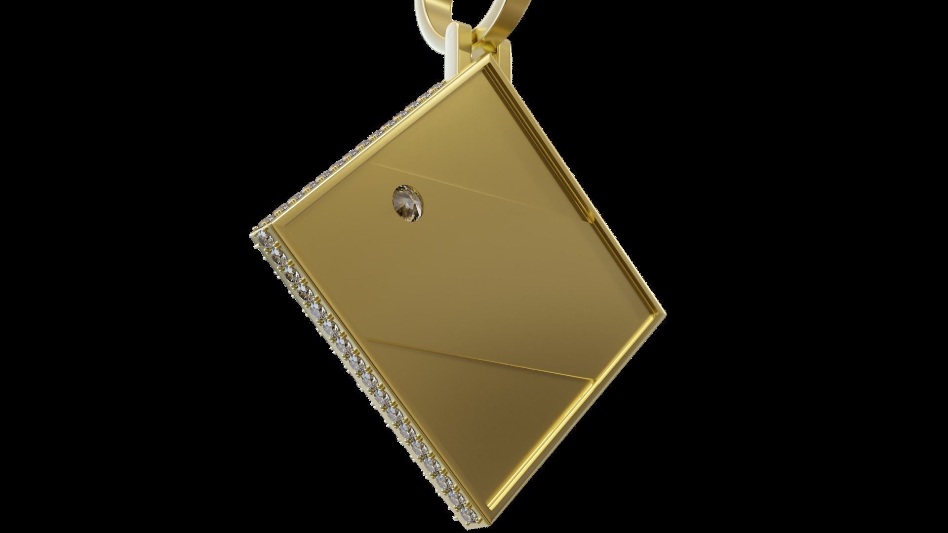 Custom Diamond Pendant 3D STL File 3D model 3D printable | CGTrader