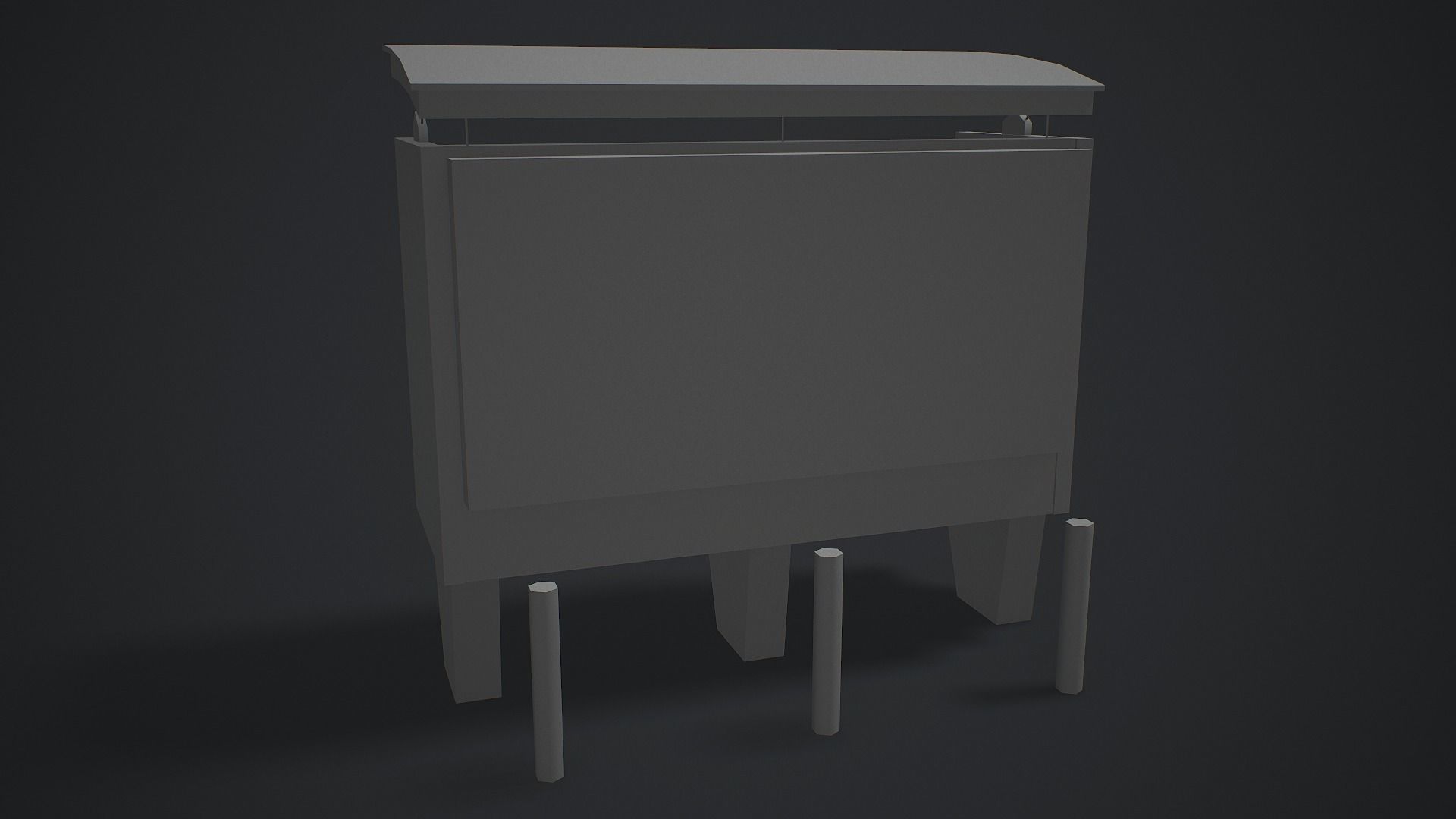 3D model Bus Stop - Low Poly Game Ready VR / AR / low-poly | CGTrader