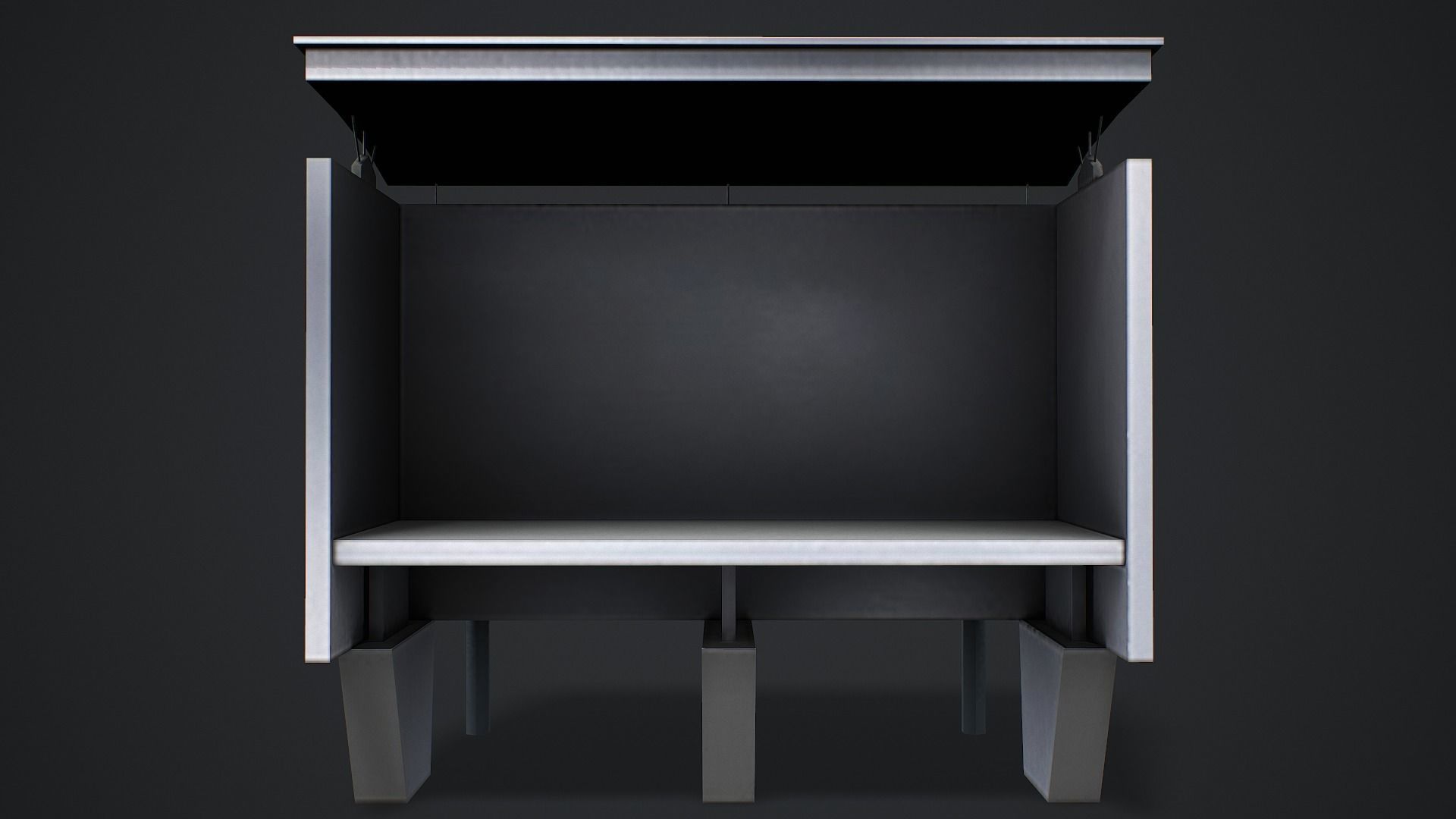 3D model Bus Stop - Low Poly Game Ready VR / AR / low-poly | CGTrader