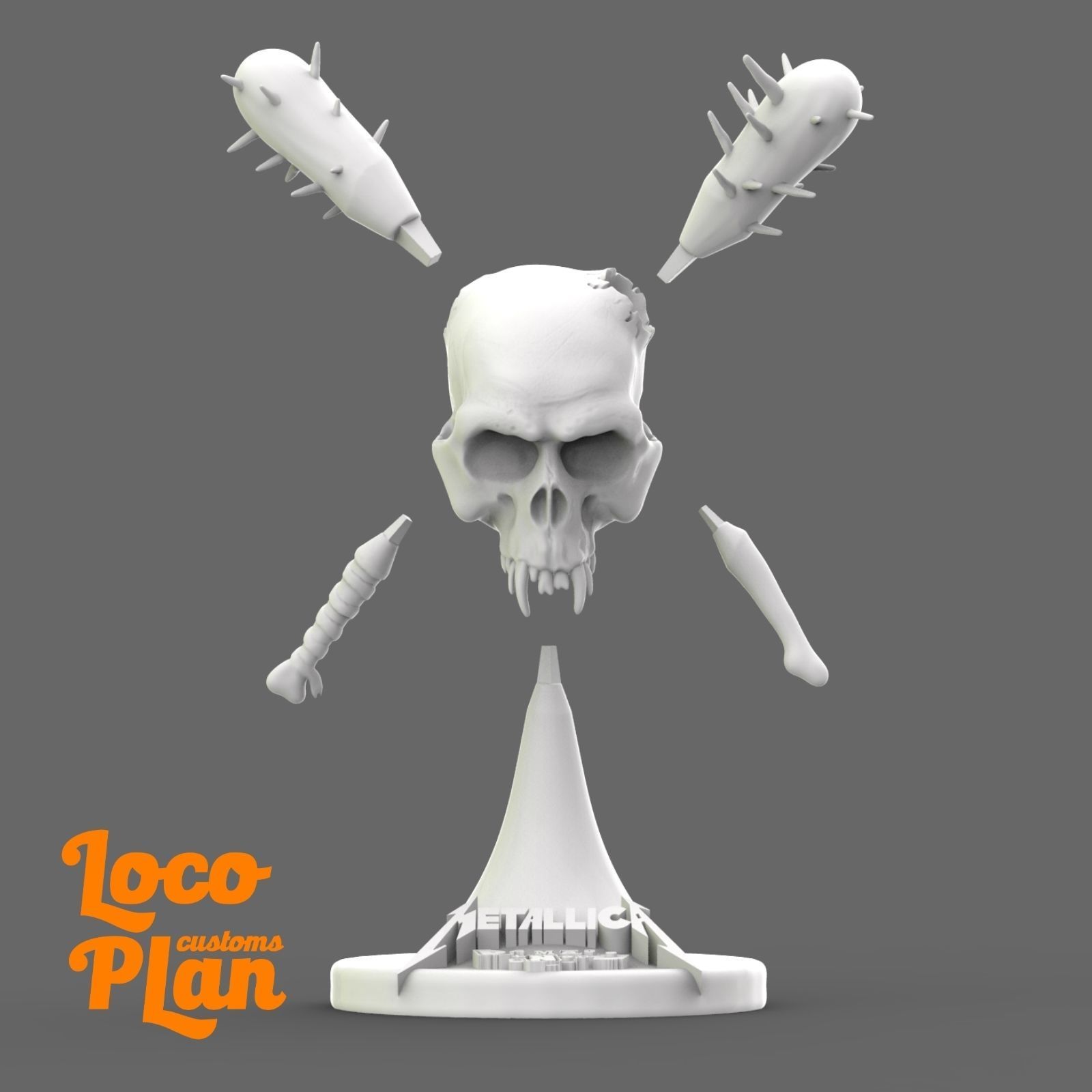 Damage Inc Skull Figure 3D model 3D printable | CGTrader