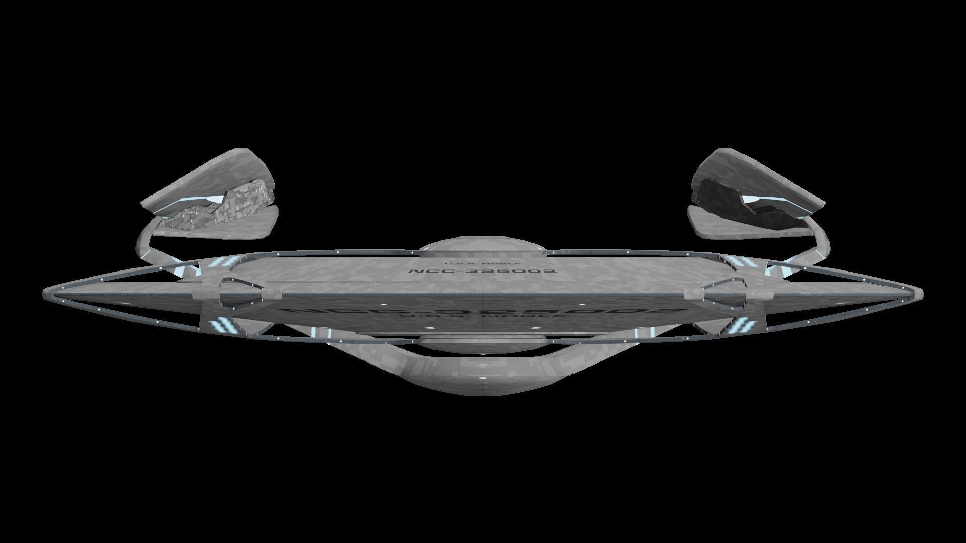 3D model Star Trek Constitution-Class Starship 32nd Century VR / AR ...