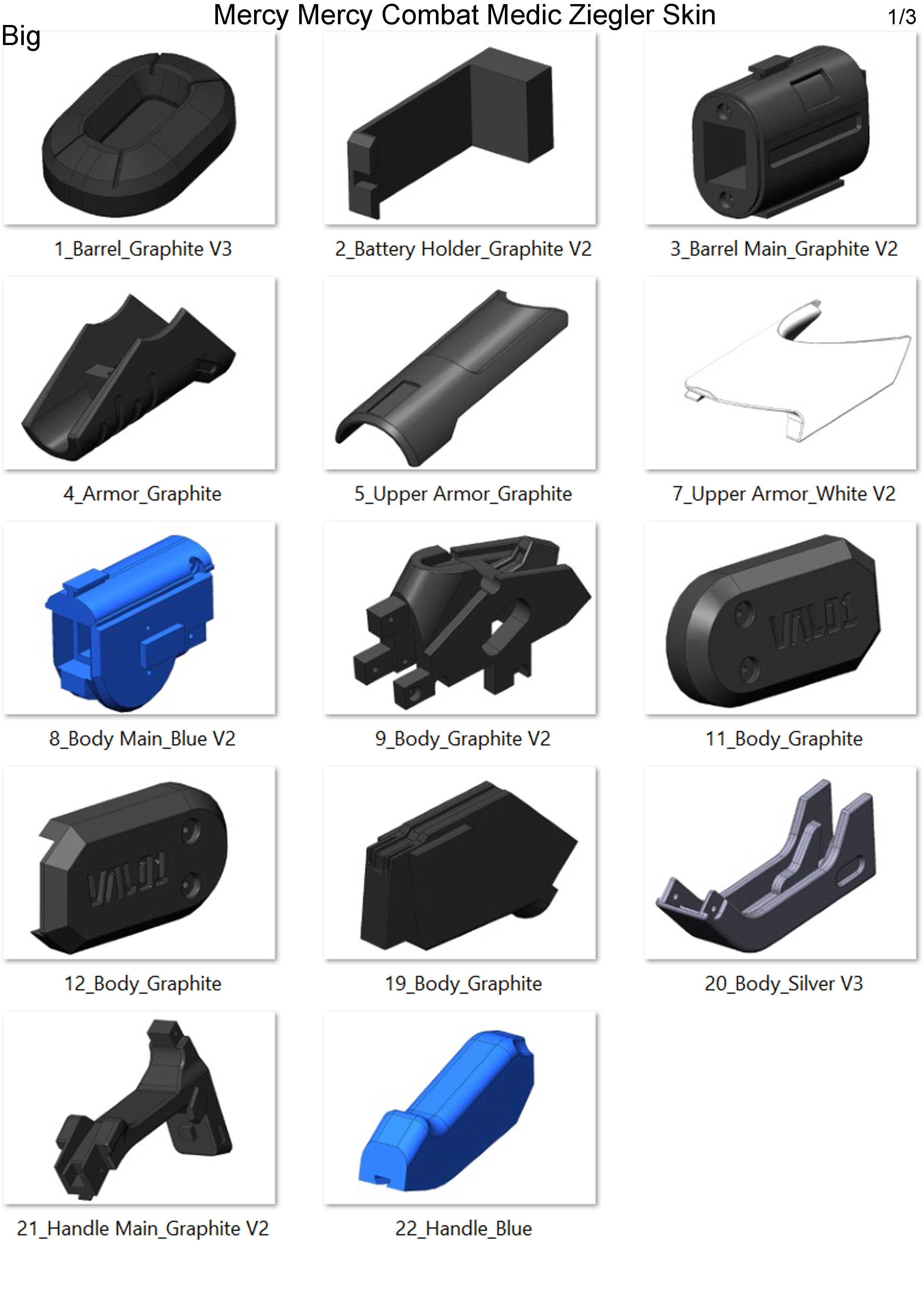 Mercy Combat Medic Ziegler - Overwatch - Printable 3d model 3D model 3D ...