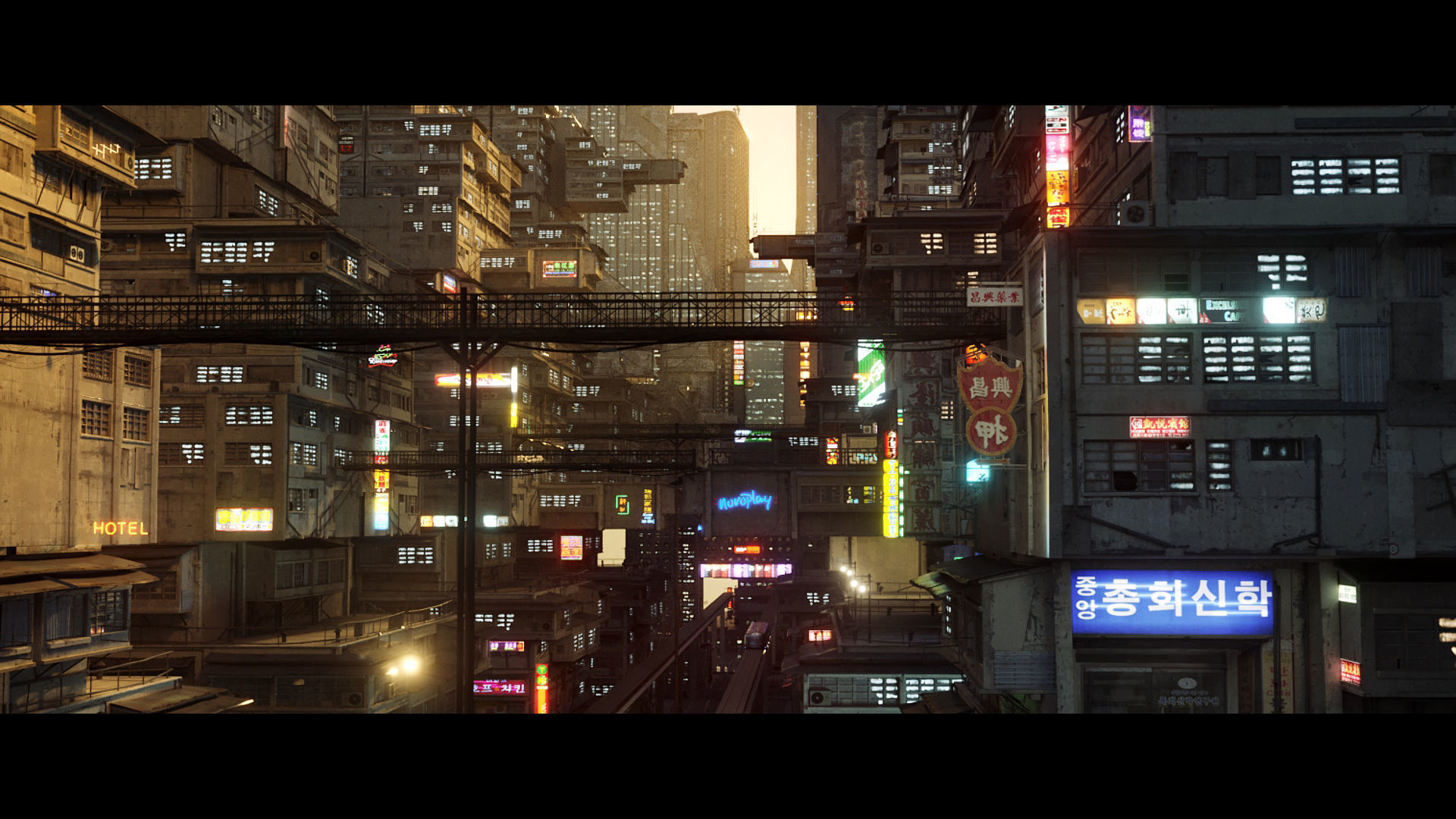 3D Cyberpunk Asian City Scene 3D model animated | CGTrader