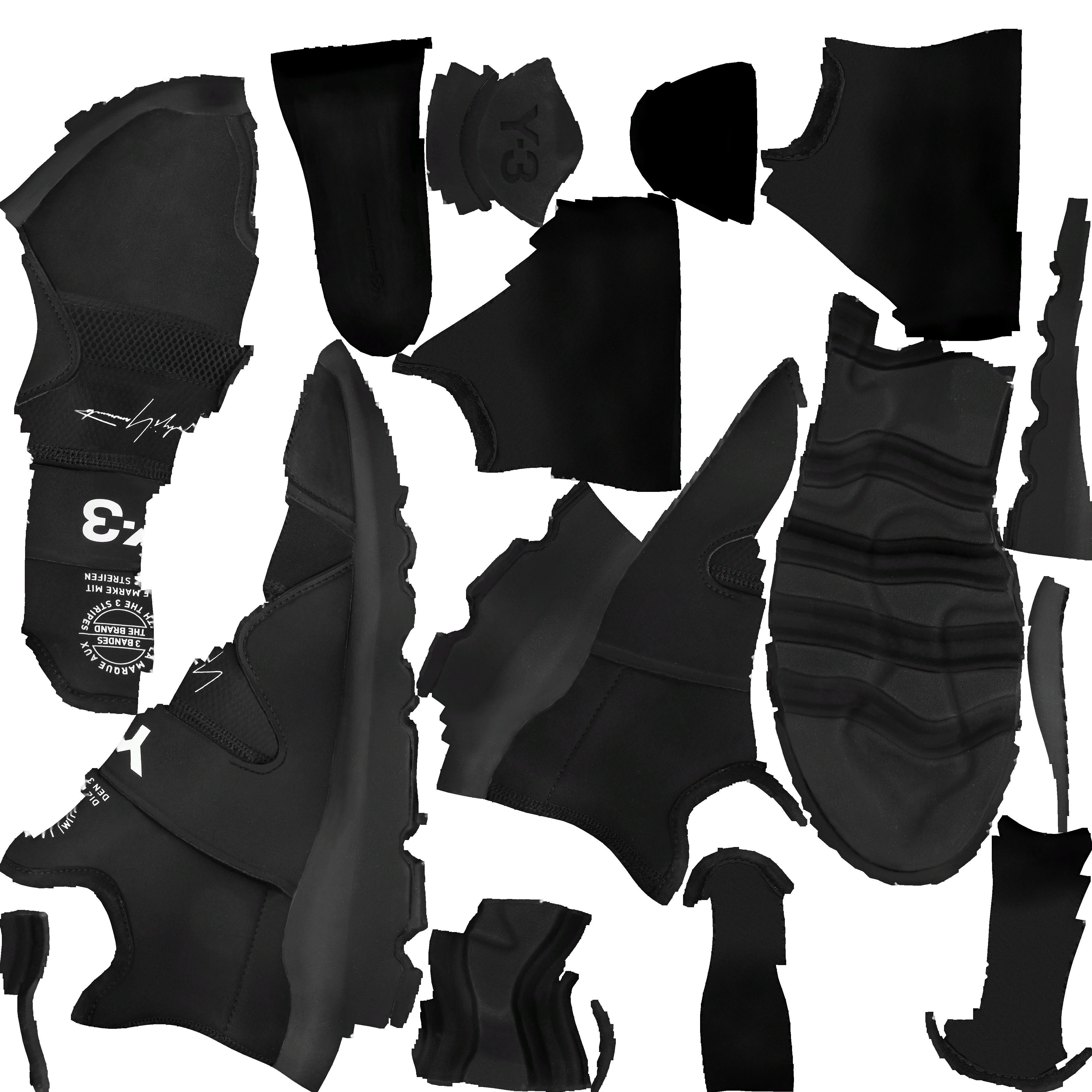 adidas Y-3 Suberou Yohji Yamamoto techwear sneaker 3D model | CGTrader