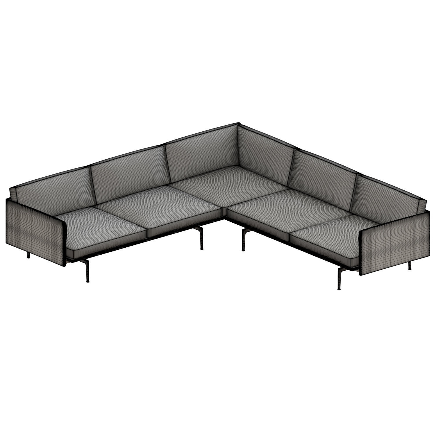 Outline Corner Sofa 3D model | CGTrader