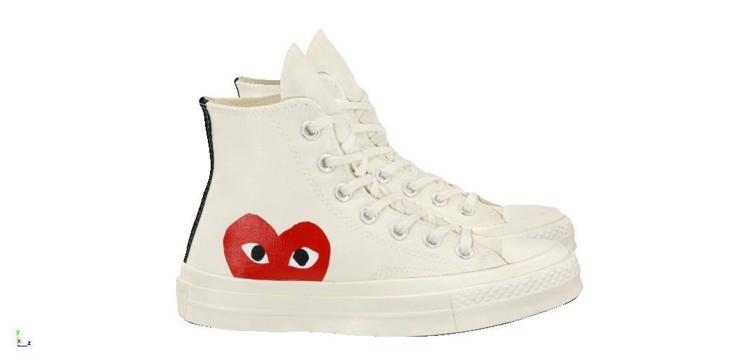CDG X Converse 1970s green hi red 3D model | CGTrader