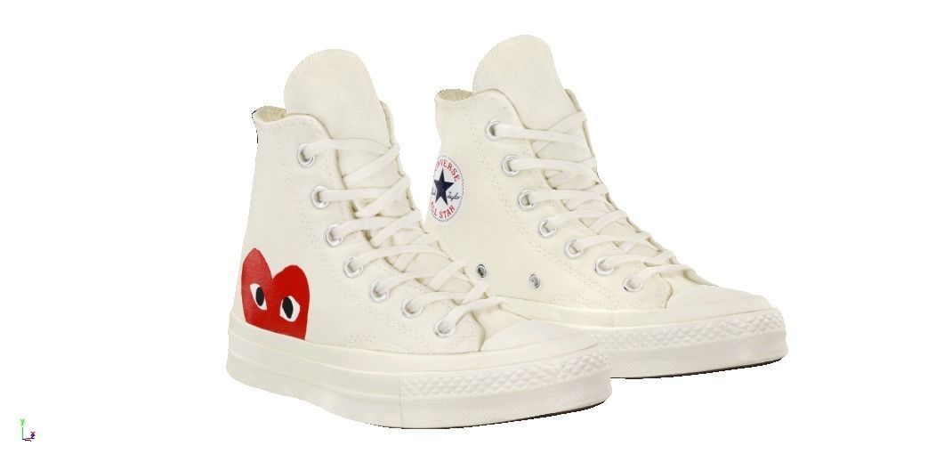 CDG X Converse 1970s green hi red 3D model | CGTrader