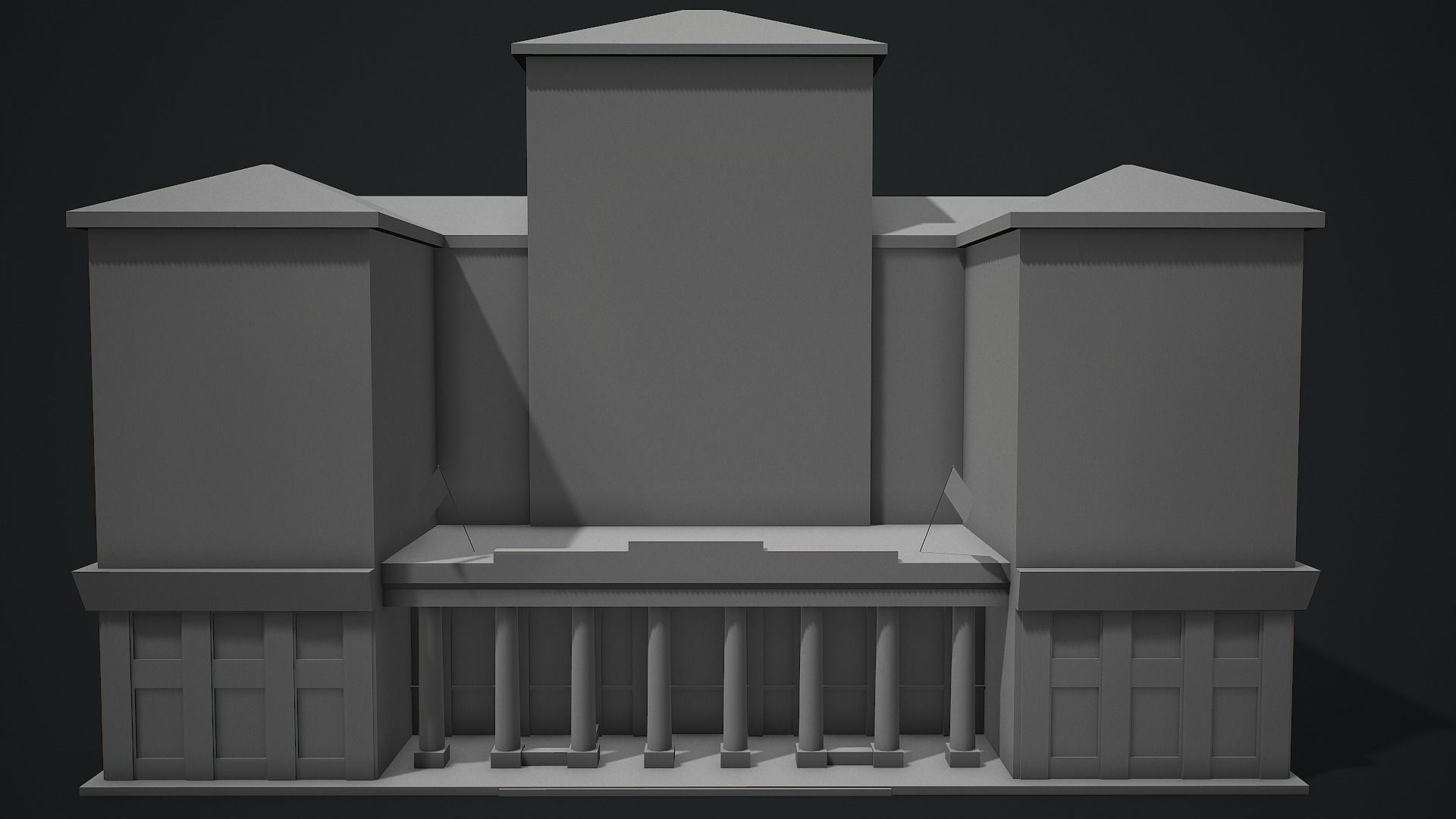 3D model Police Department Building - Low Poly Game Ready VR / AR / low ...
