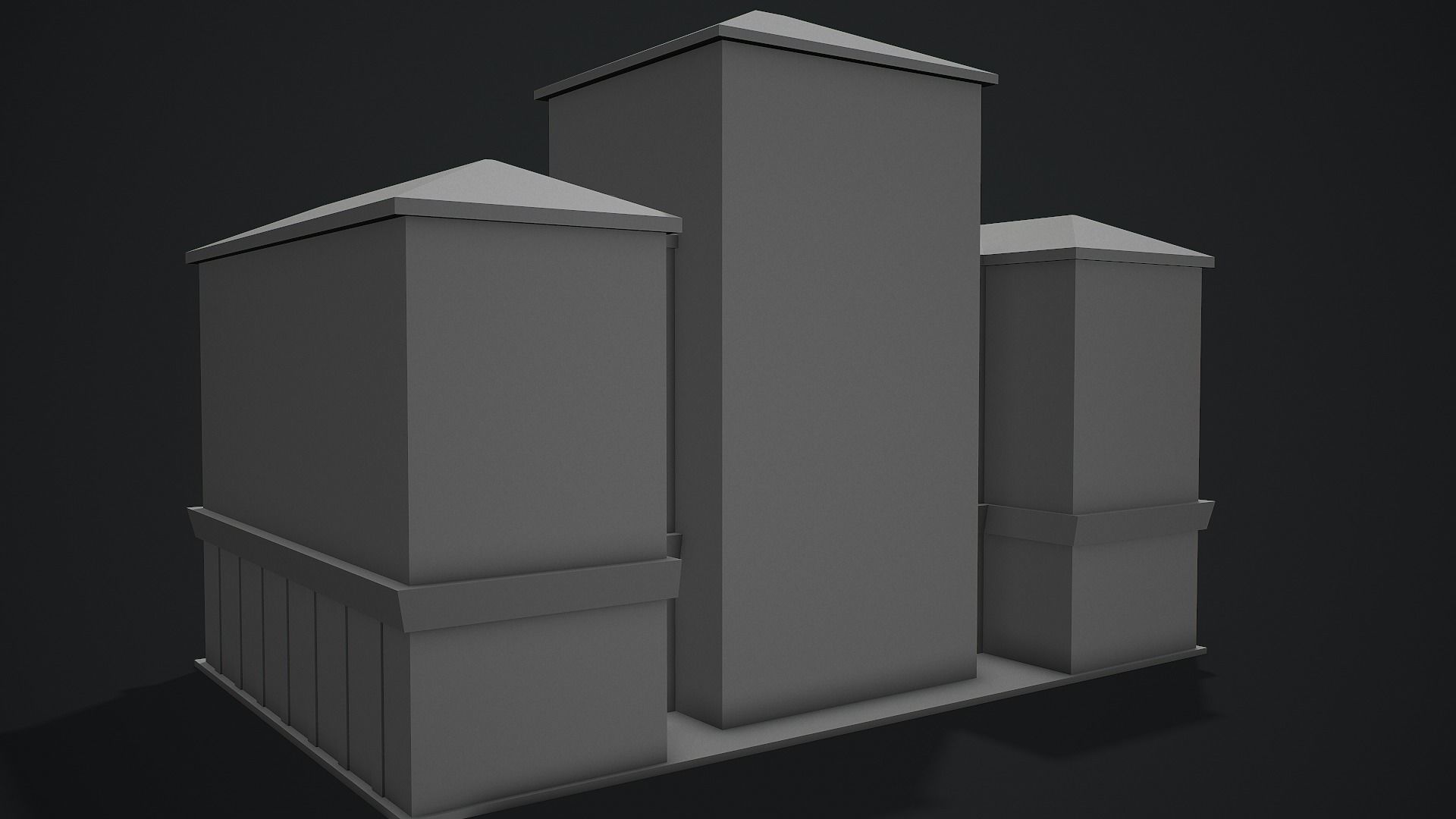 3D model Police Department Building - Low Poly Game Ready VR / AR / low ...