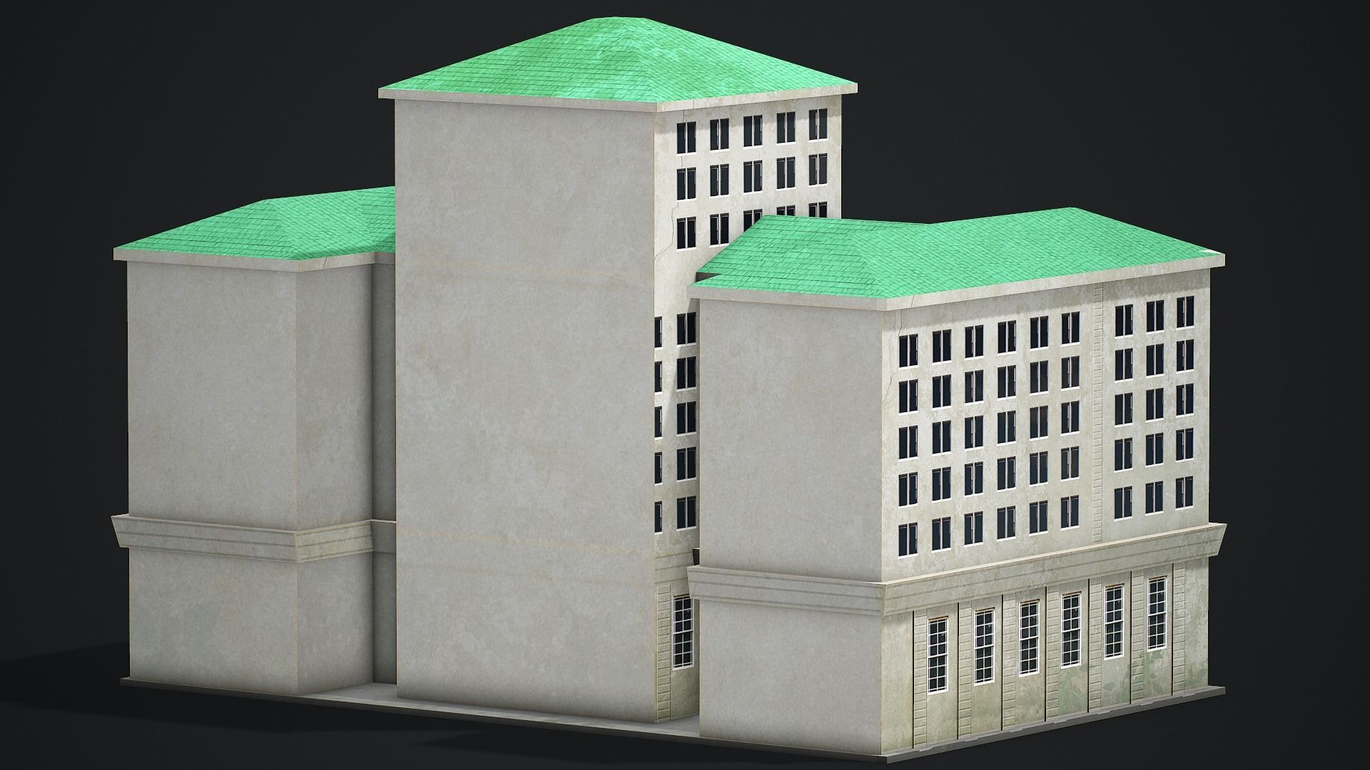 3D model Police Department Building - Low Poly Game Ready VR / AR / low ...