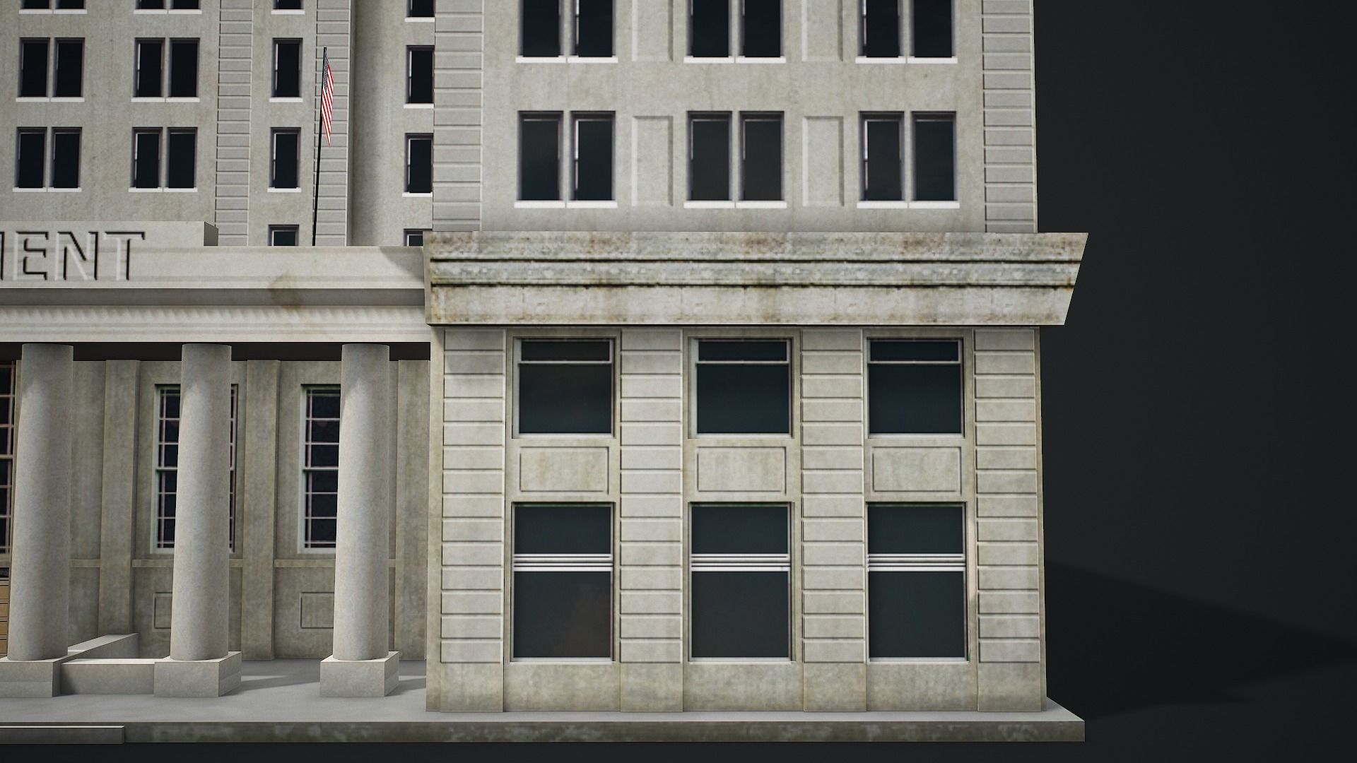 3D model Police Department Building - Low Poly Game Ready VR / AR / low ...
