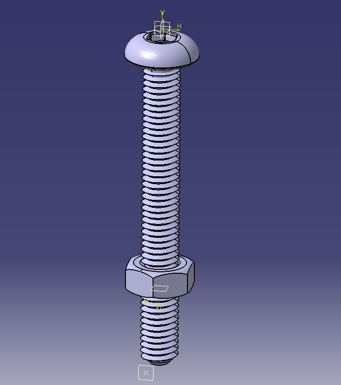 M5 x 40mm Socket Button Bolt 3D model 3D printable | CGTrader