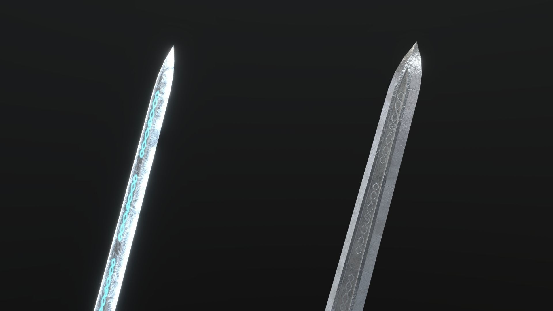 3D model Magic Ice Sword VR / AR / low-poly | CGTrader