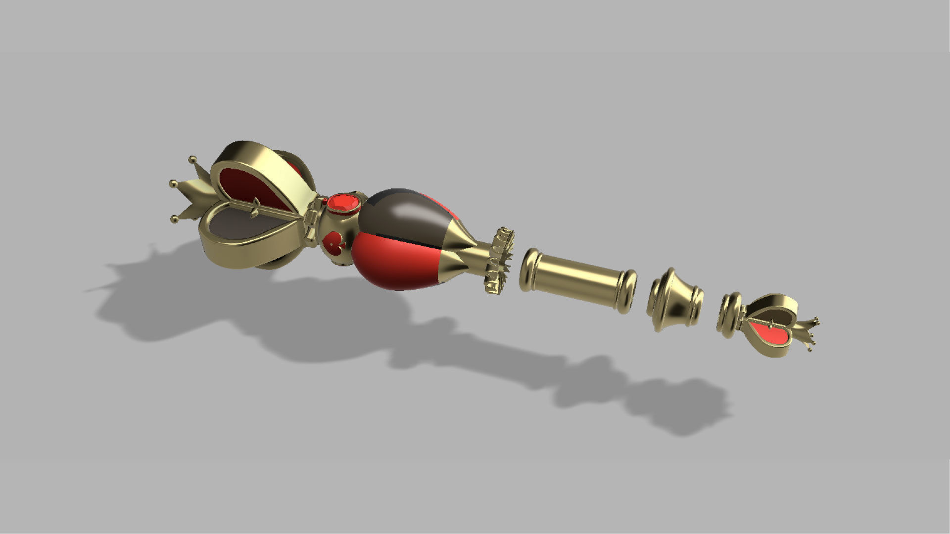 Riddle Rosehearts staff twisted wonderland 3D model 3D printable | CGTrader