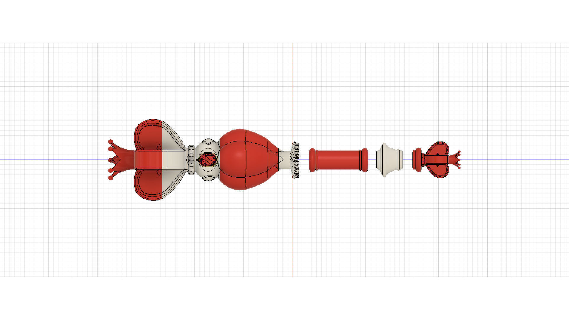 Riddle Rosehearts staff twisted wonderland 3D model 3D printable | CGTrader