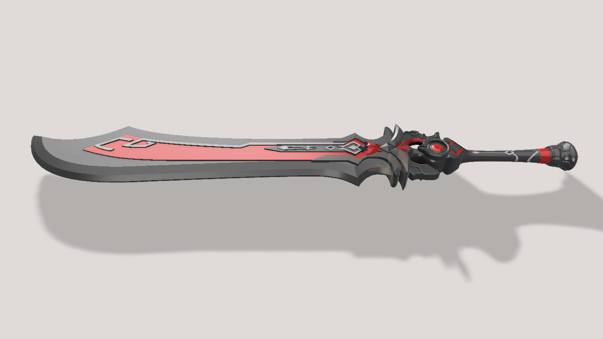 Genshin Impact blackcliff slasher sword 3D model 3D printable | CGTrader