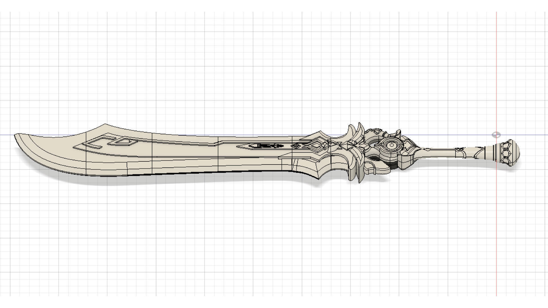 Genshin Impact blackcliff slasher sword 3D model 3D printable | CGTrader