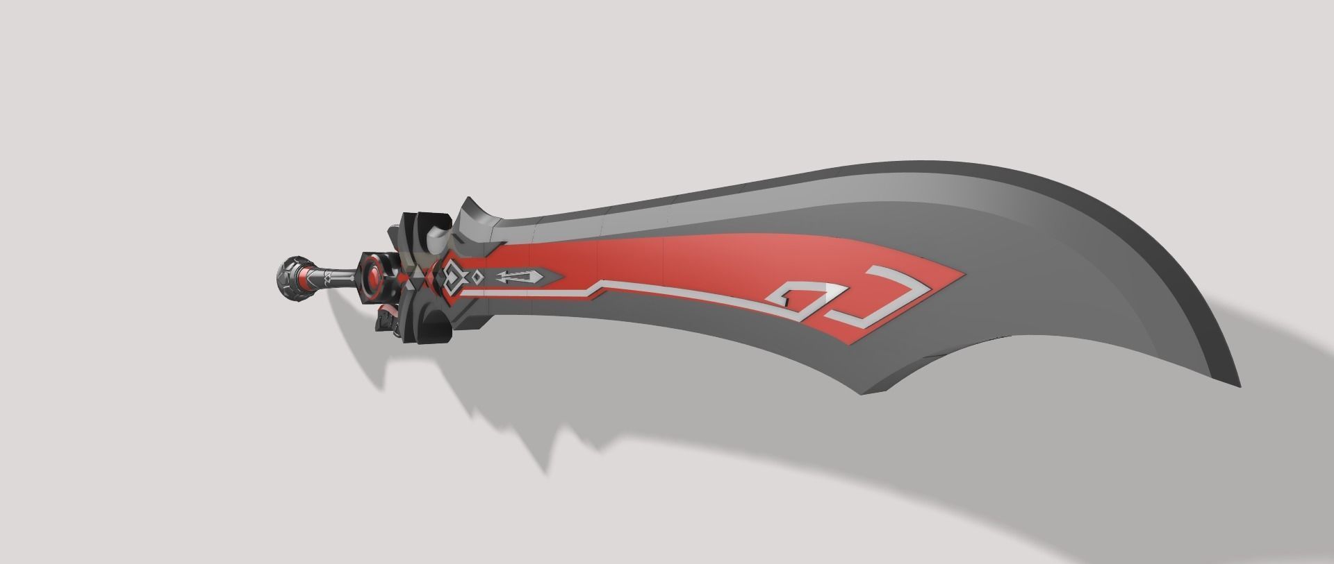 Genshin Impact blackcliff slasher sword 3D model 3D printable | CGTrader