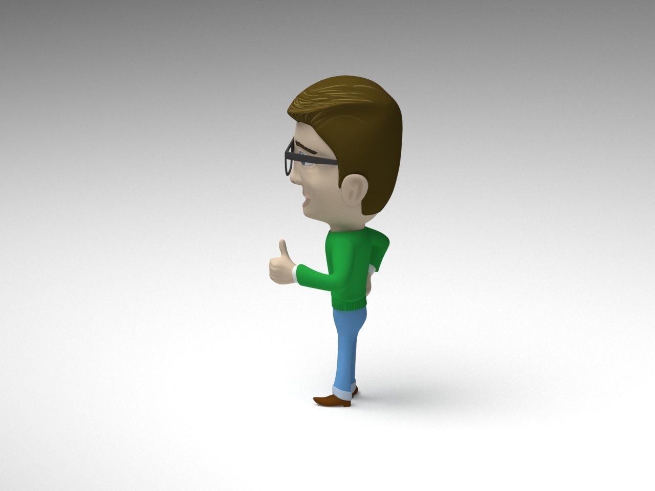 3D model Low poly male character cartoon VR / AR / low-poly | CGTrader