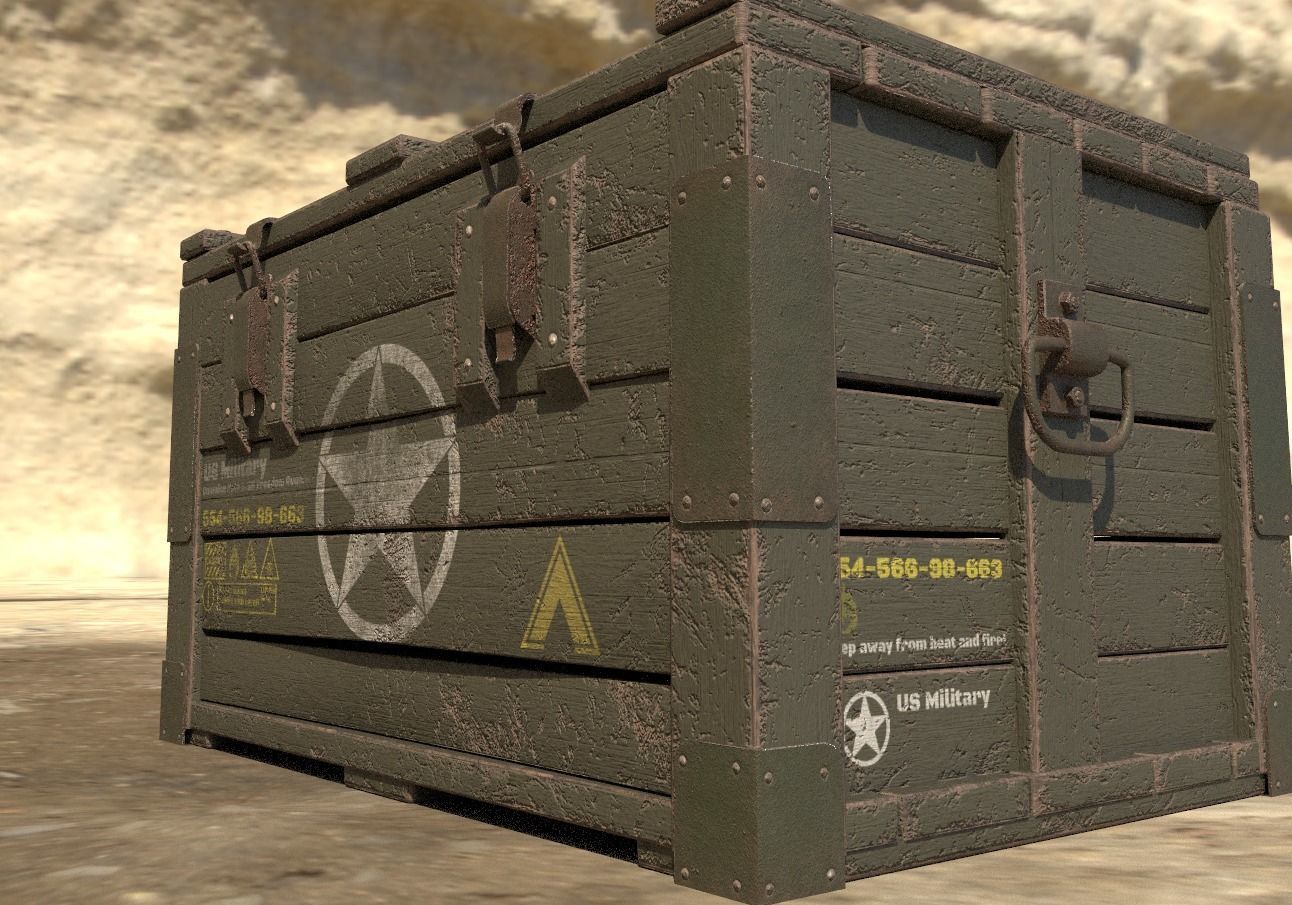 3D model Ammo crate Game ready VR / AR / low-poly | CGTrader