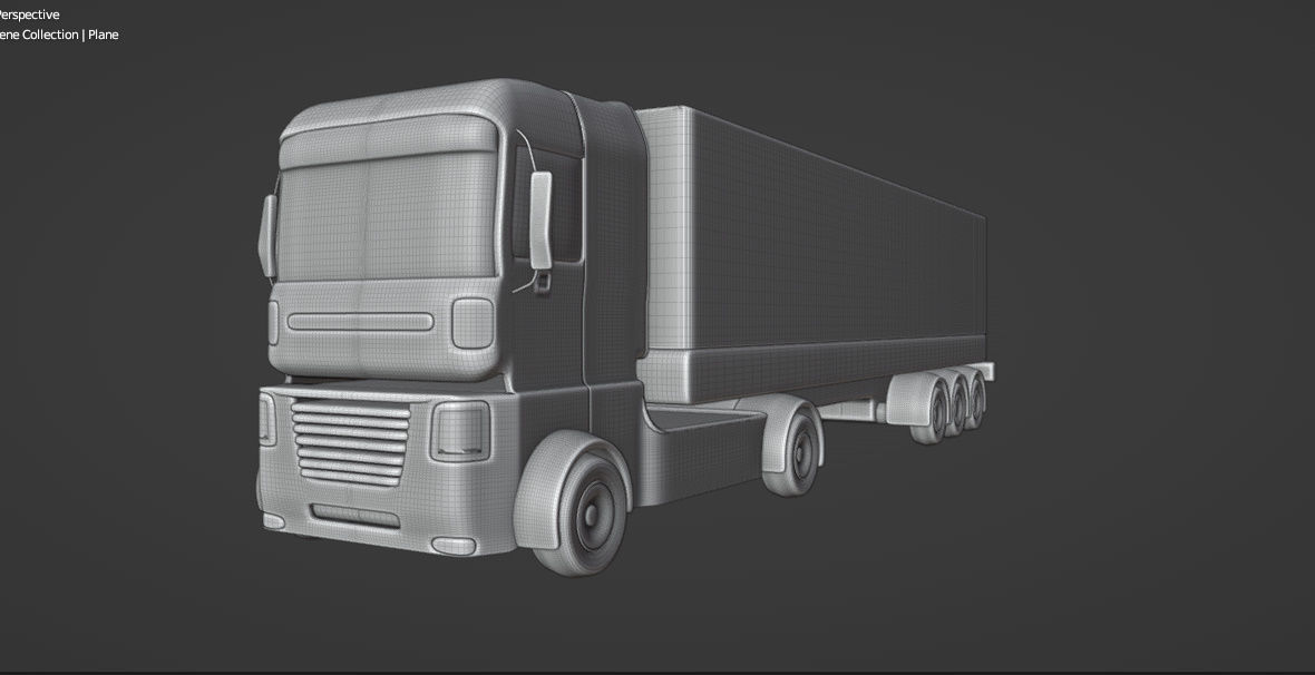 TRACK LORRY GAME READY 3D model | CGTrader