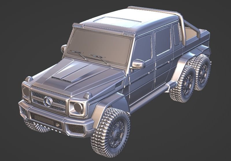 3D model Mercedes-Benz G-Class W463 6 x 6 FOR SUBDIV VR / AR / low-poly ...