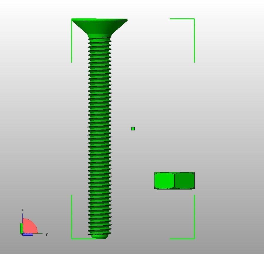 M5 x 40mm Socket Countersunk Bolt 3D model 3D printable | CGTrader
